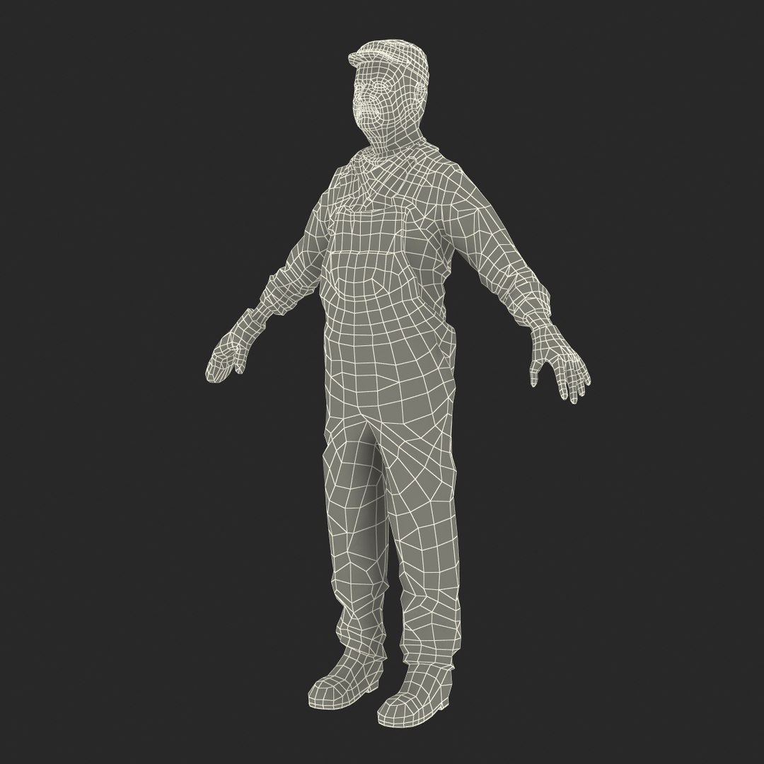 3d Model Locomotive Engineer Rigged