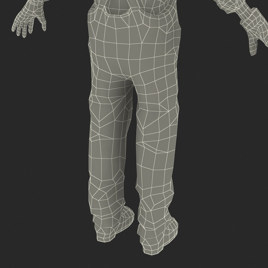 3d Model Locomotive Engineer Rigged