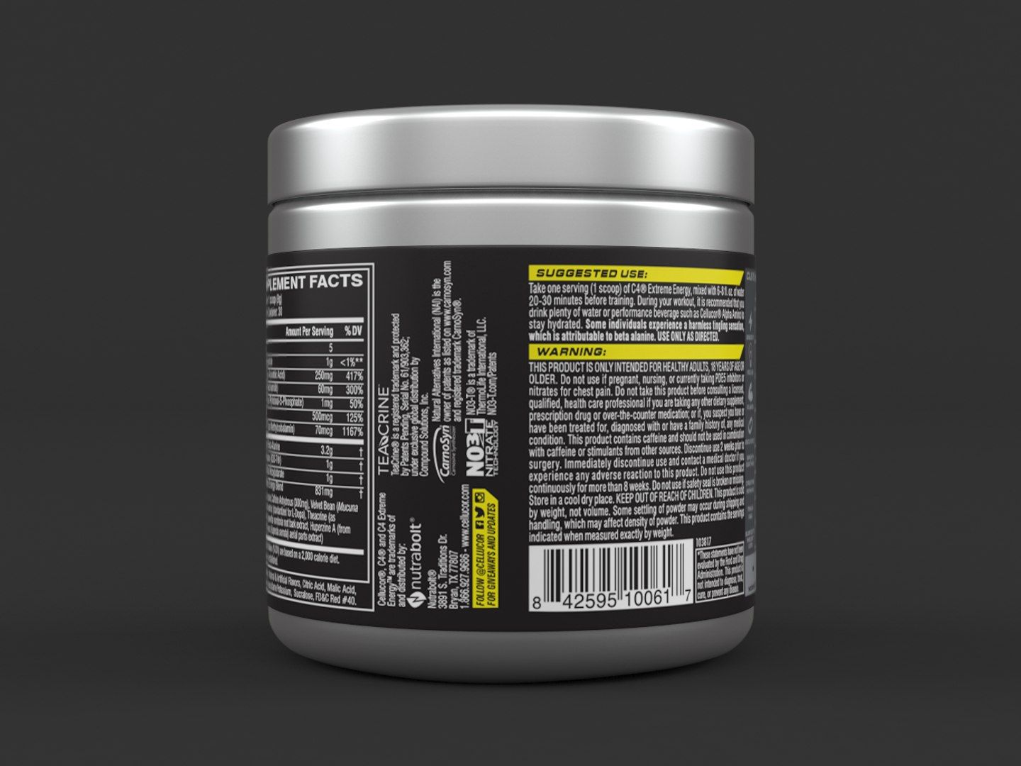 Cellucor c4 extreme energy 3D model - TurboSquid 1541191