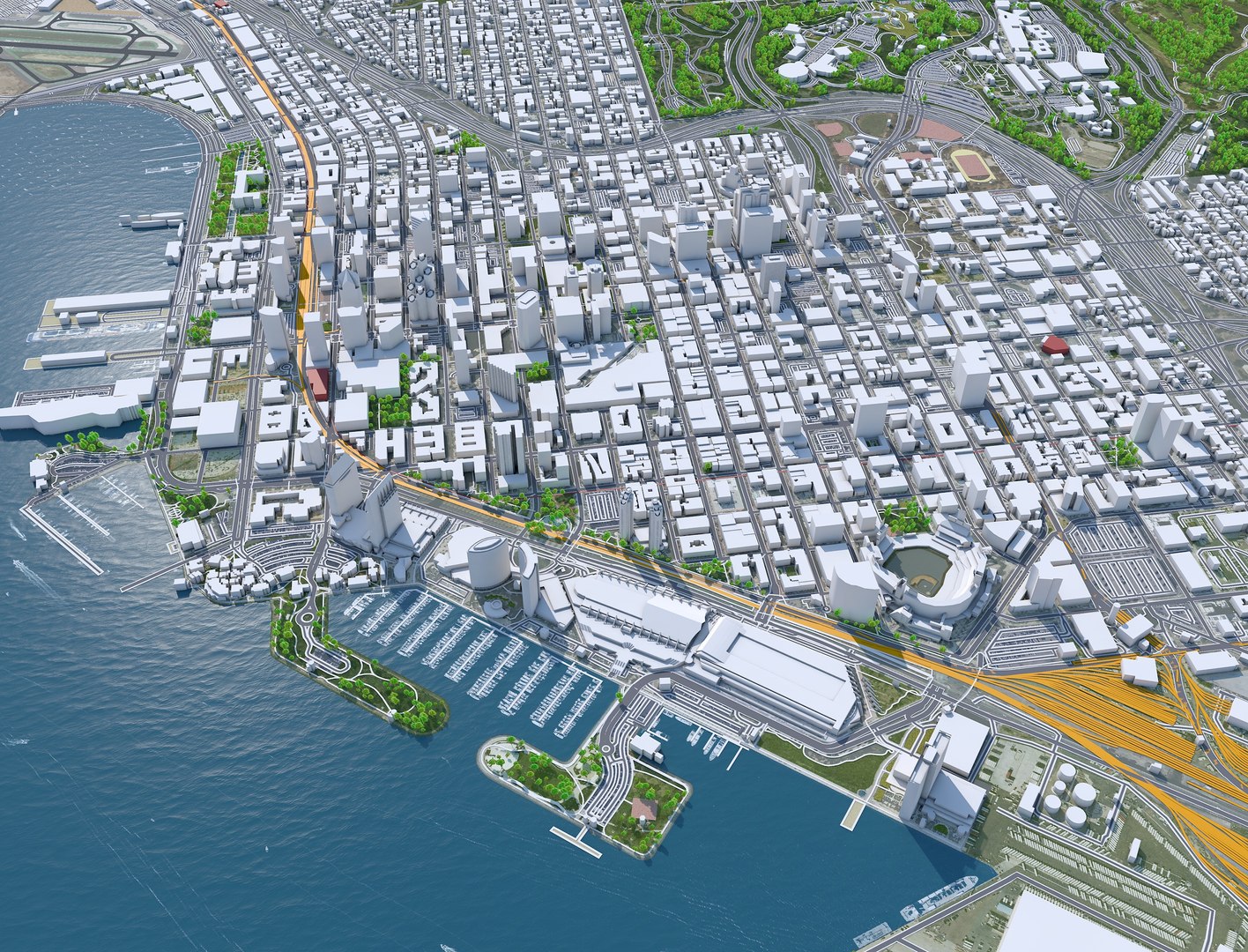 San Diego Downtown California USA Model - TurboSquid 1989757