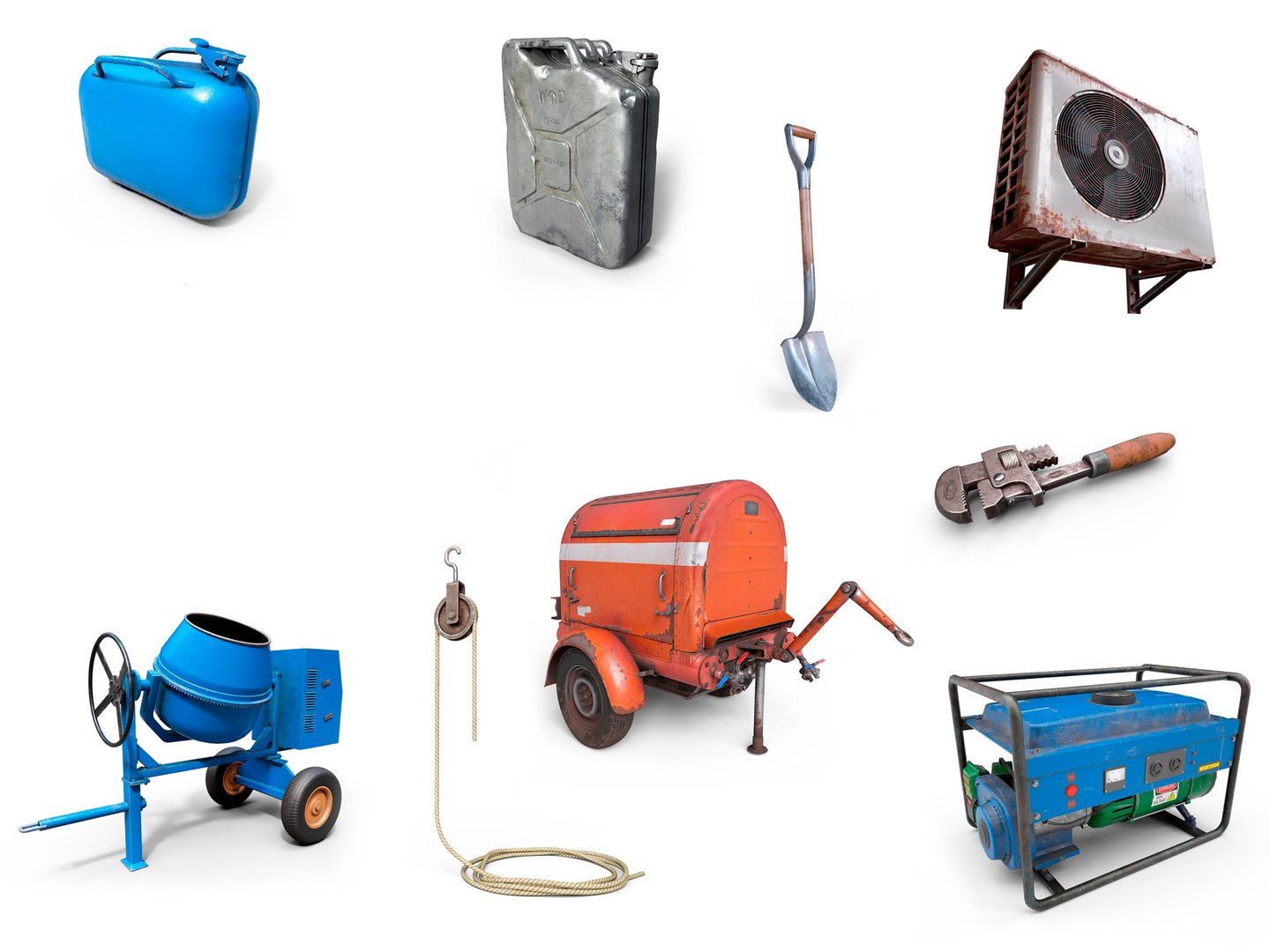 Collection Of Industrial Objects Model - TurboSquid 2374927
