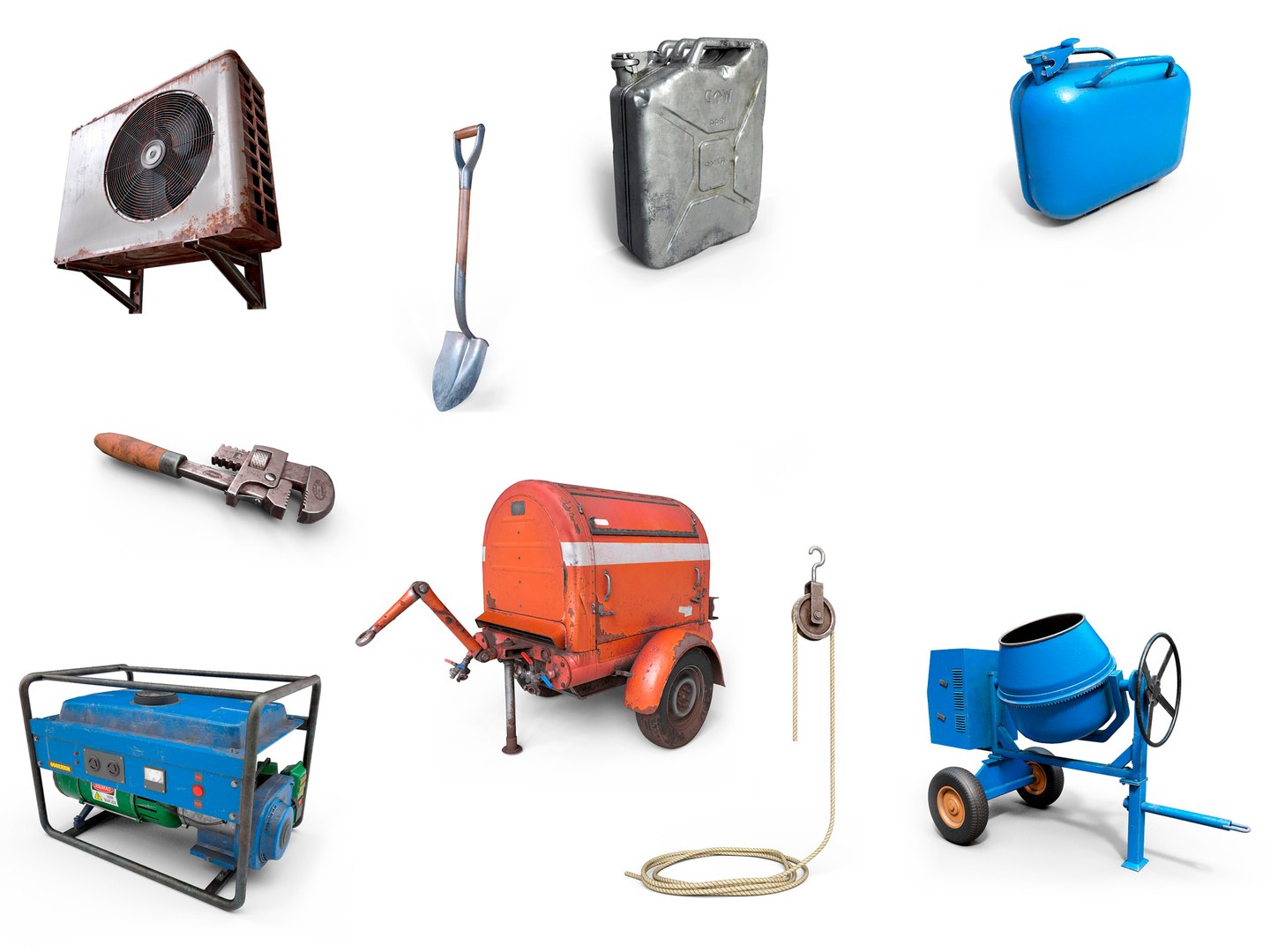 Collection Of Industrial Objects Model - TurboSquid 2374927