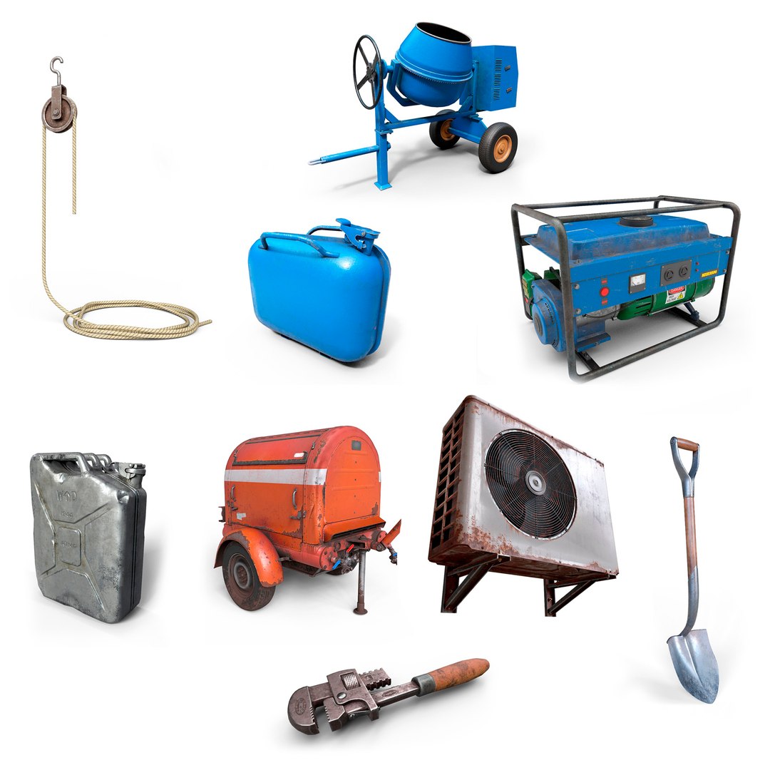 Collection Of Industrial Objects Model - TurboSquid 2374927