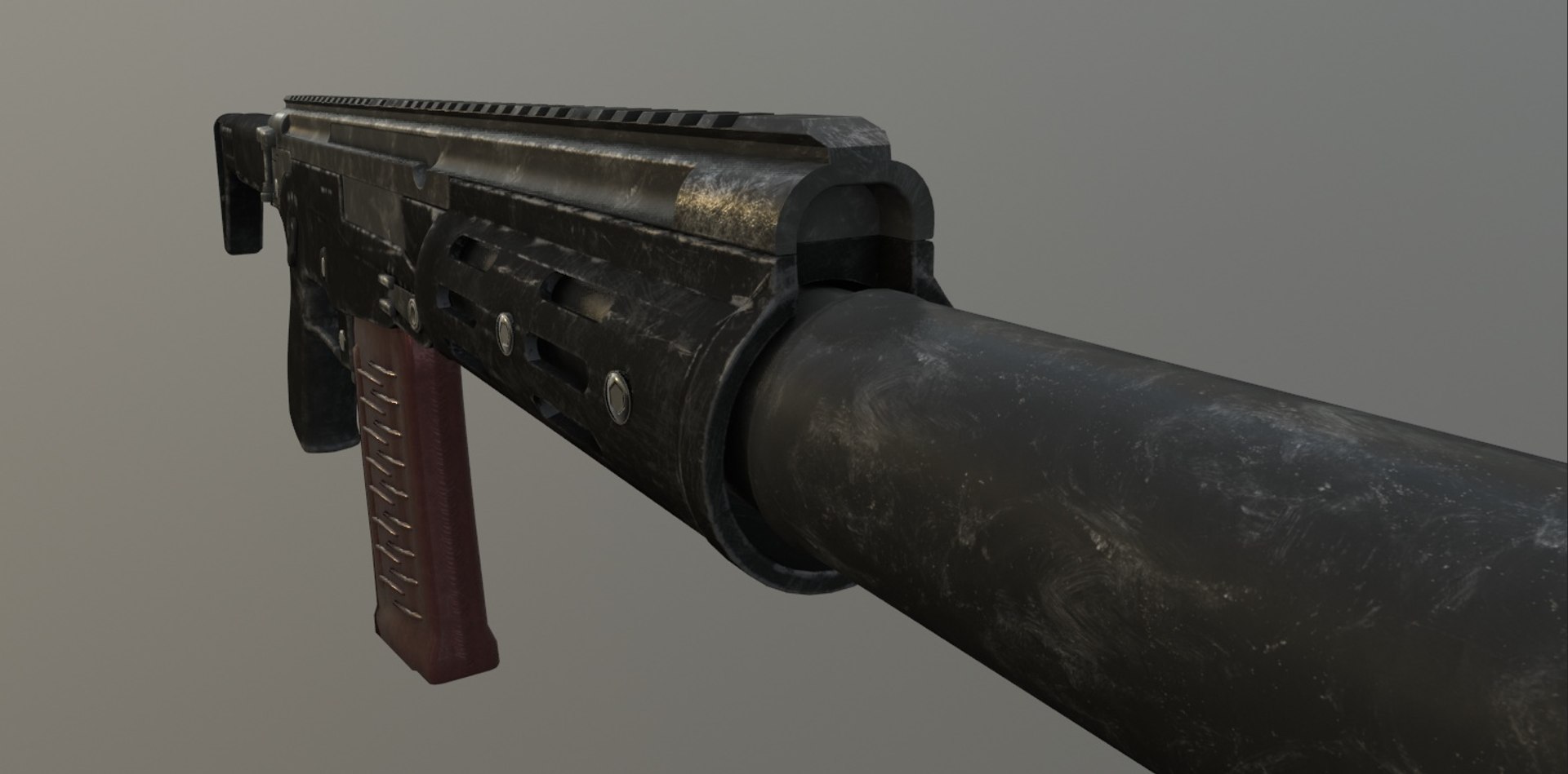 Amb-17 Suppressed Assault Rifle 3D Model - TurboSquid 1459747