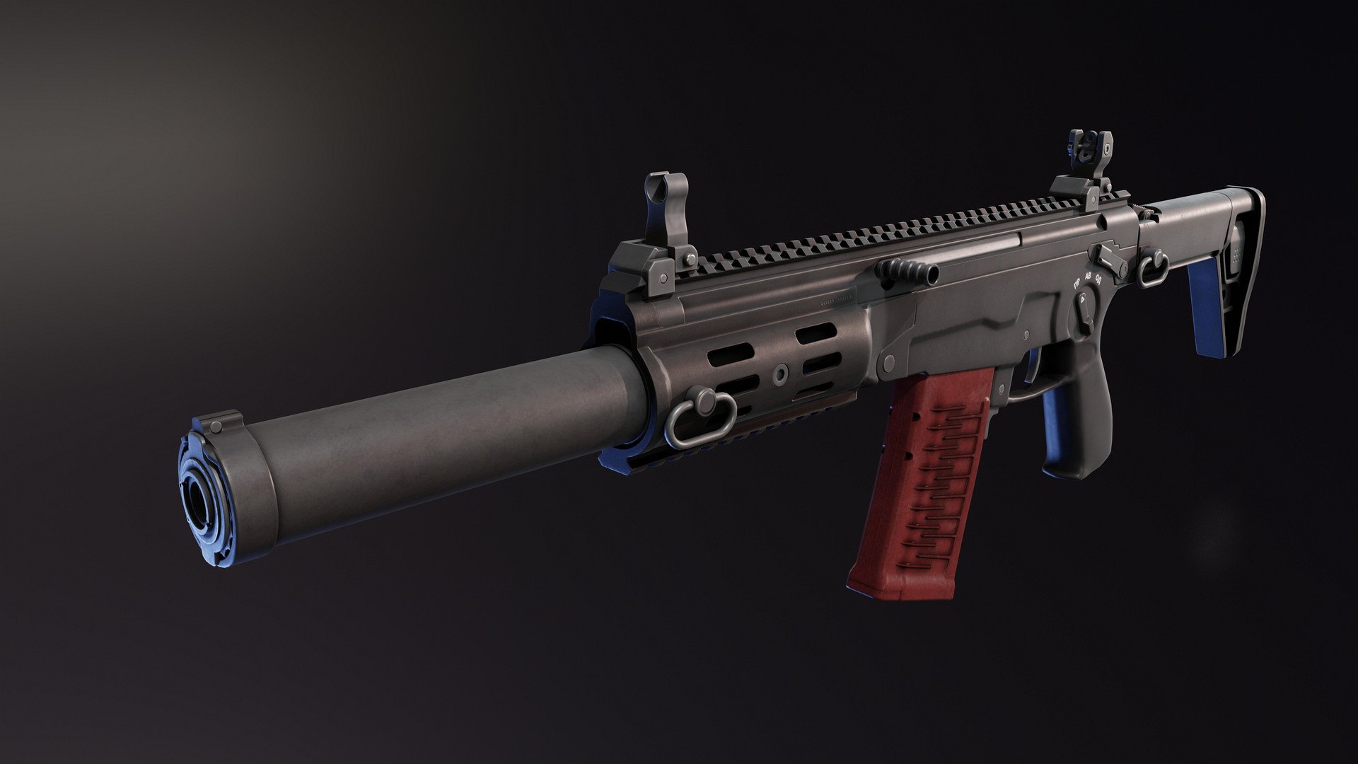 Amb-17 Suppressed Assault Rifle 3D Model - TurboSquid 1459747