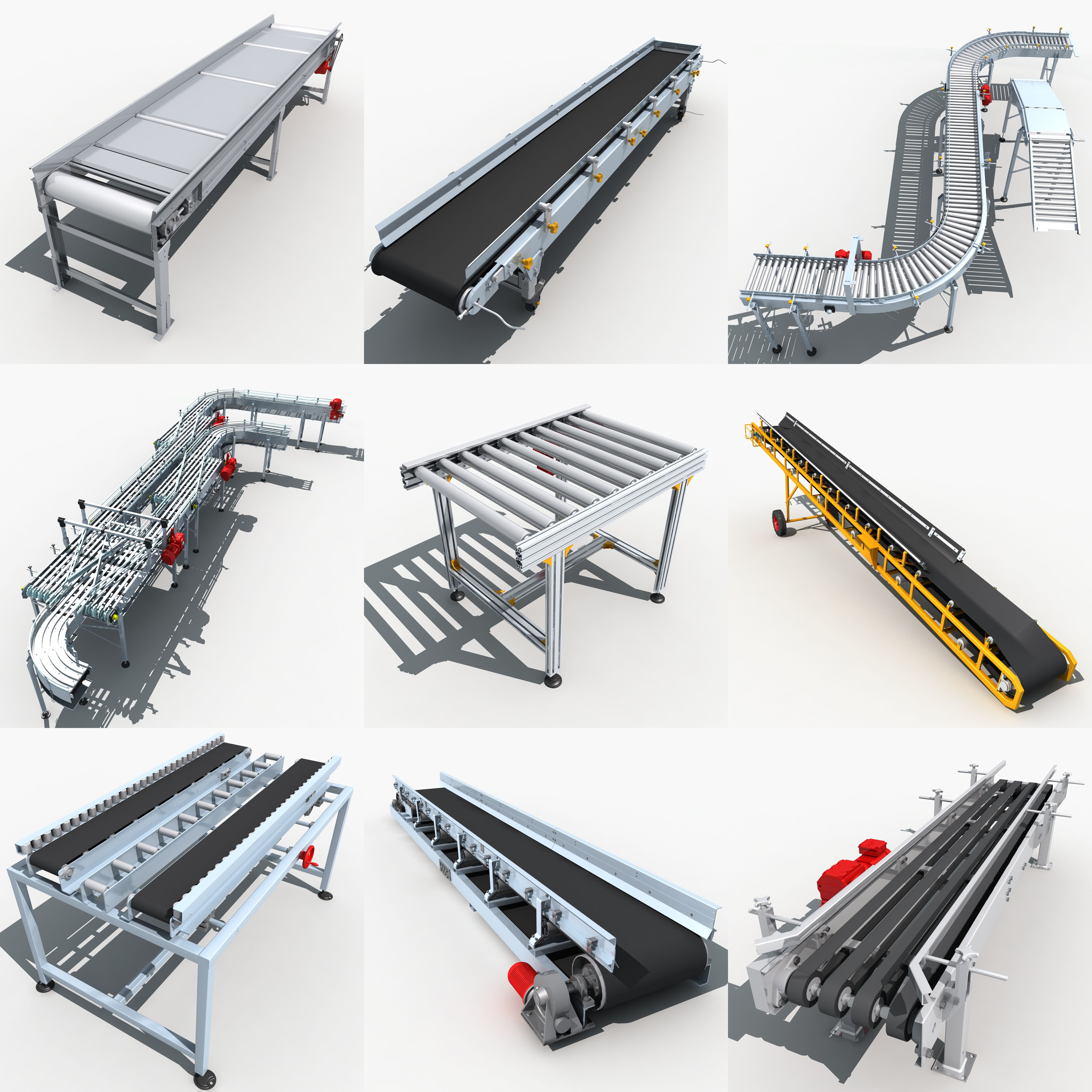 conveyor belt 3d max