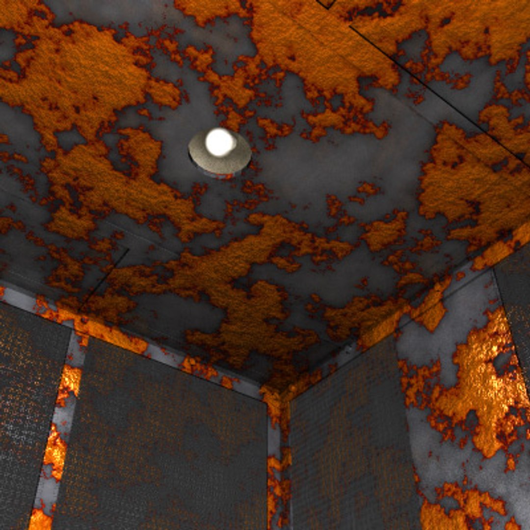 Rust Old Factory Elevator 3d Model