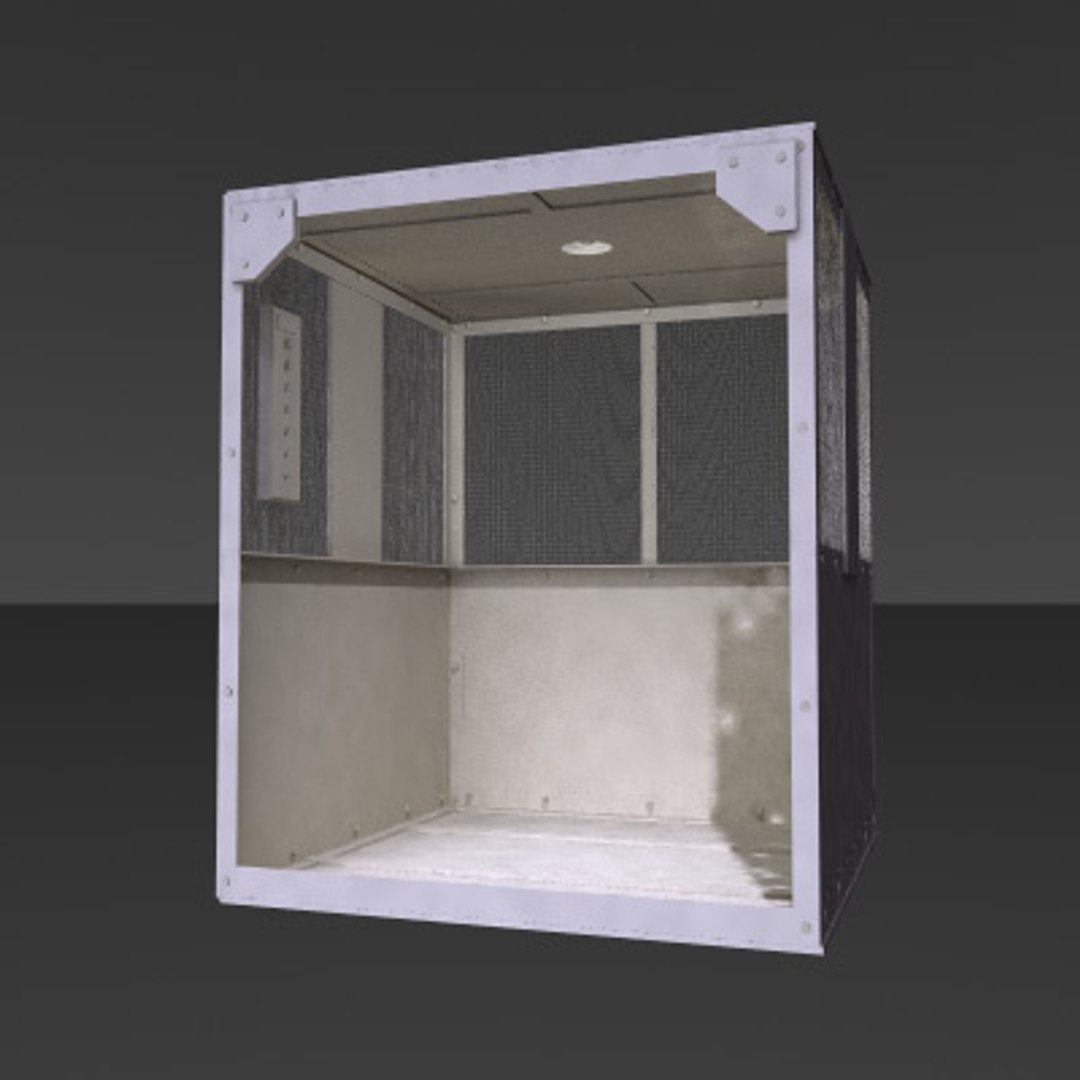 Rust Old Factory Elevator 3d Model