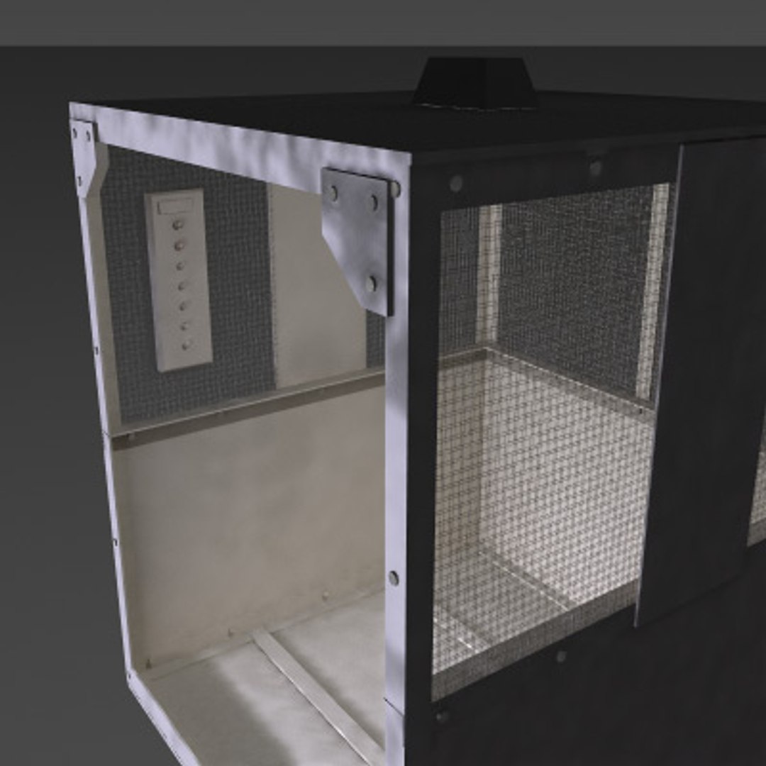 Rust Old Factory Elevator 3d Model