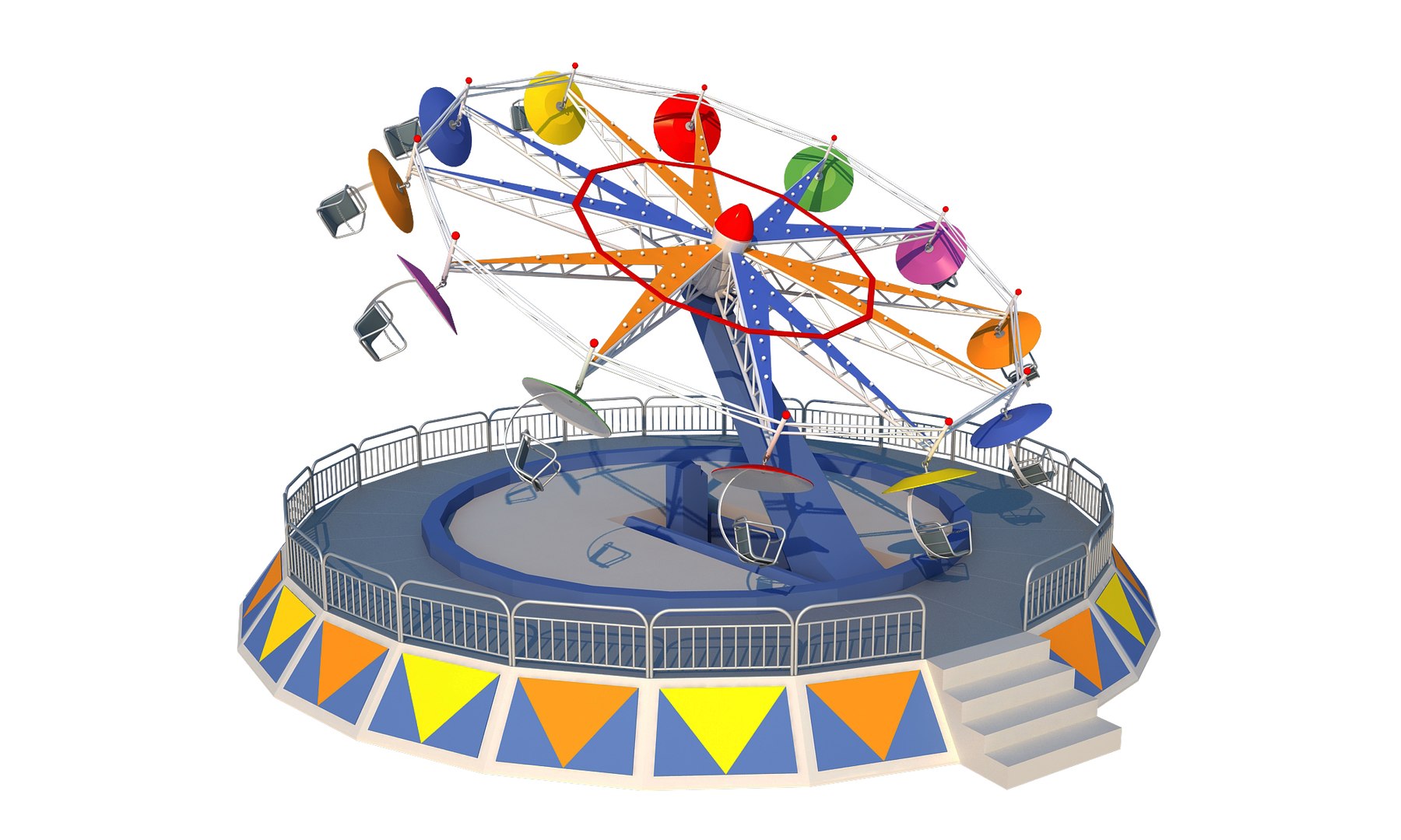 Twister Ride 3D Model - TurboSquid 1461820