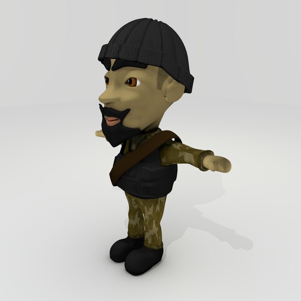 3D cartoon soldier - TurboSquid 1192902