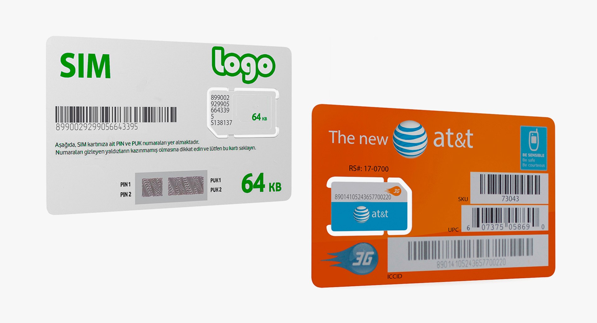 Sim Cards Collection 3D Model - TurboSquid 1949104