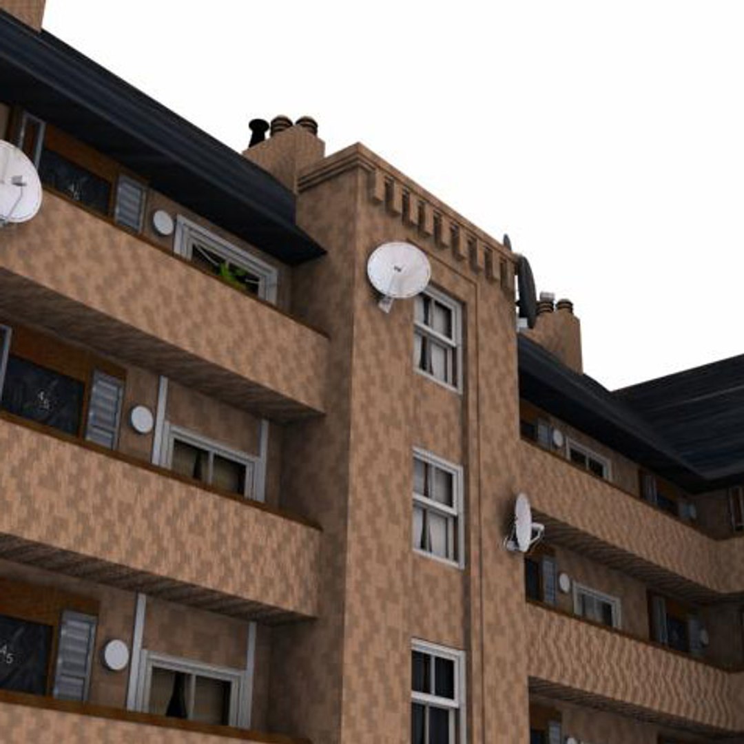 3d Block Flats Model