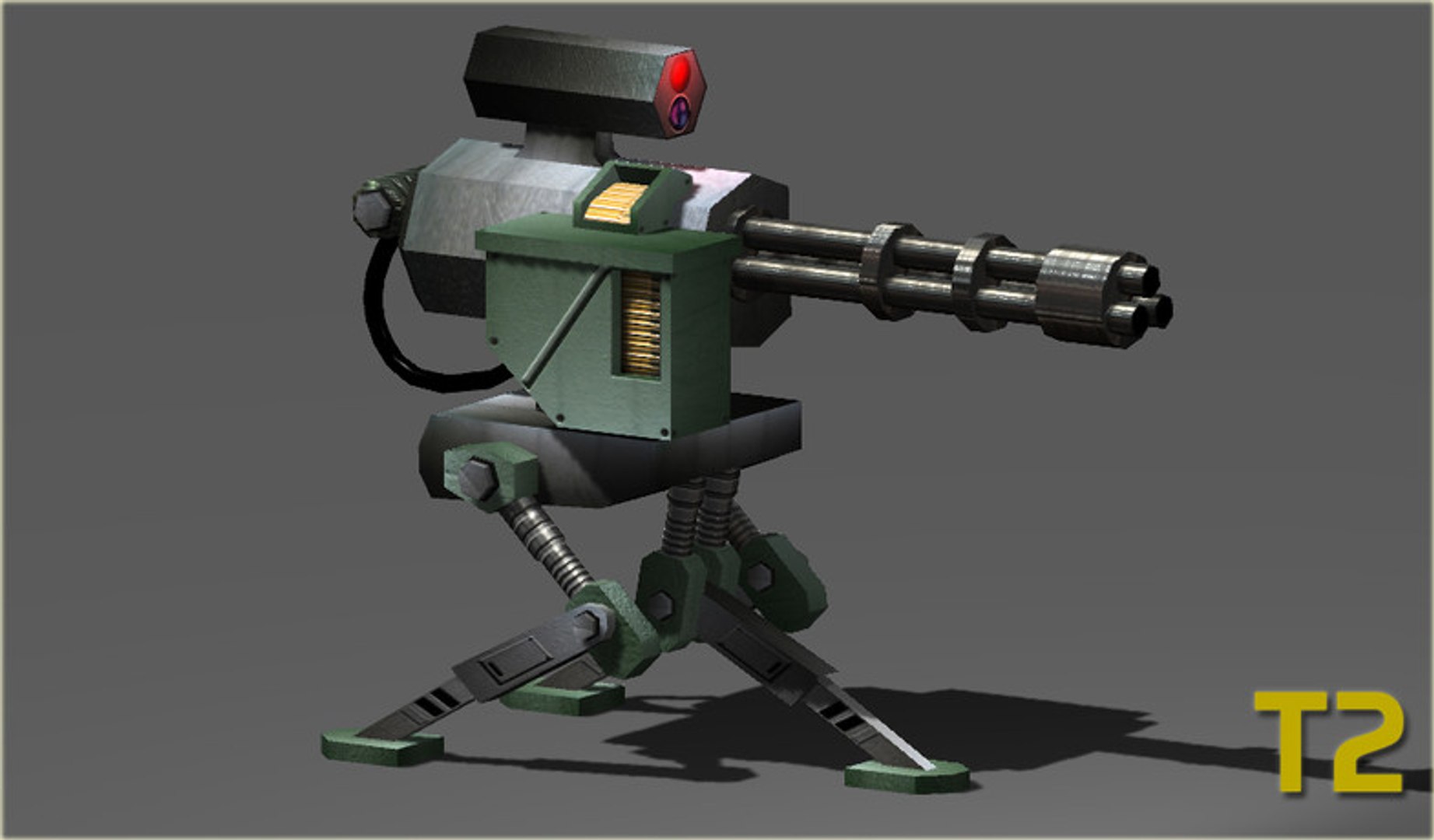 Minigun Turret 3d Ma