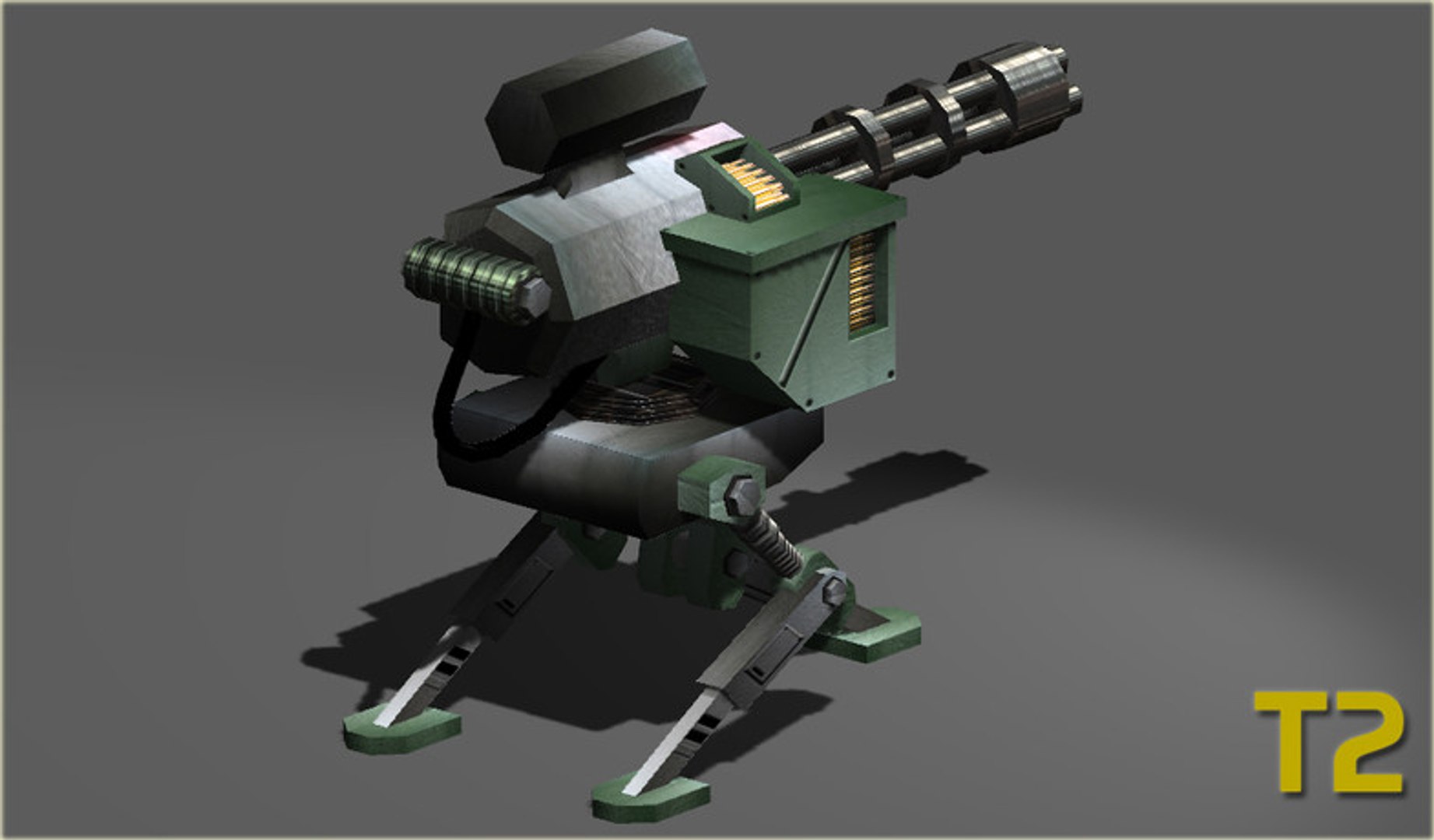 Minigun Turret 3d Ma