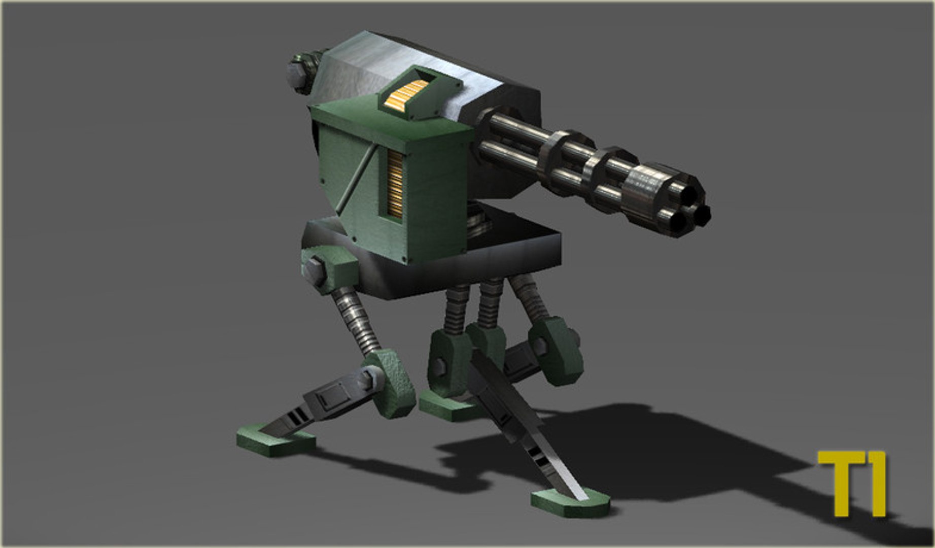 Minigun Turret 3d Ma