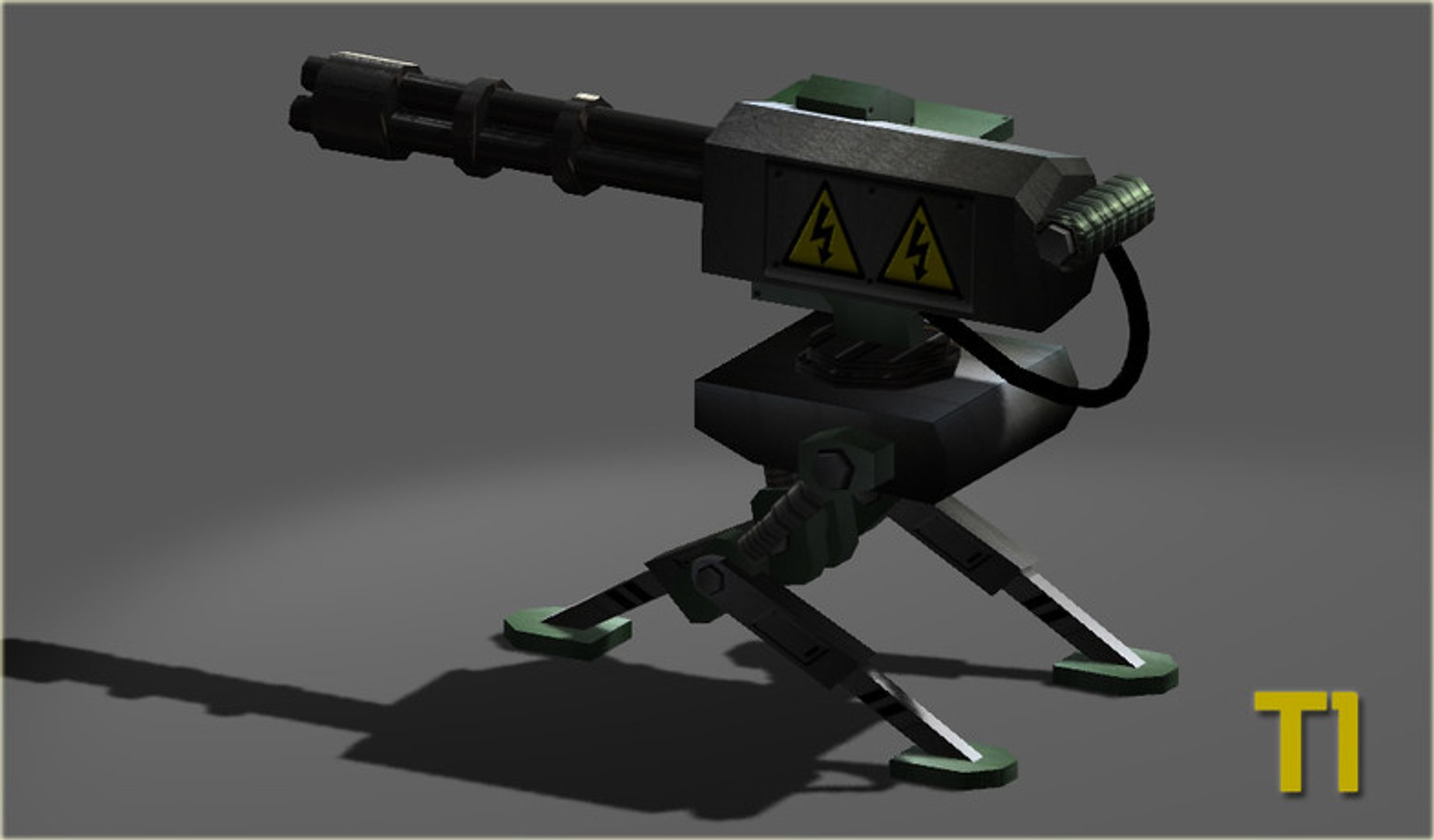 Minigun Turret 3d Ma