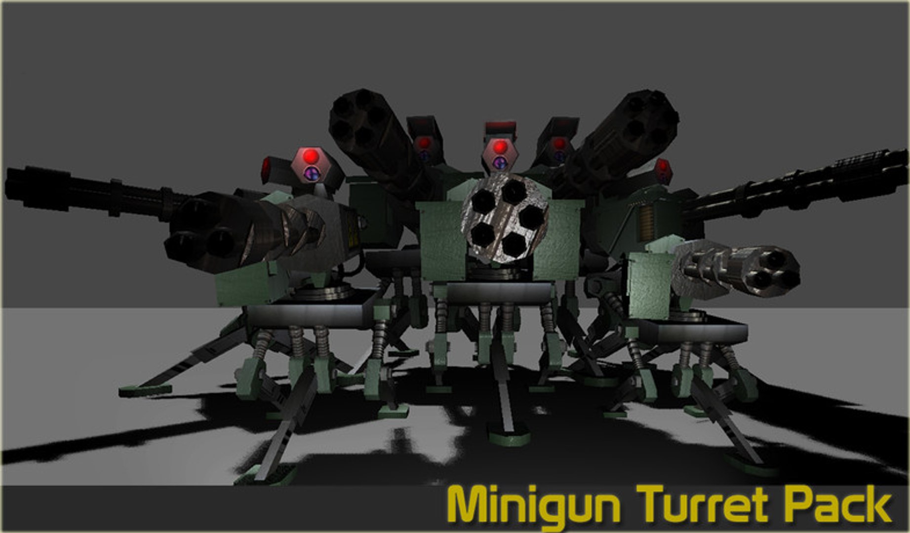 Minigun Turret 3d Ma