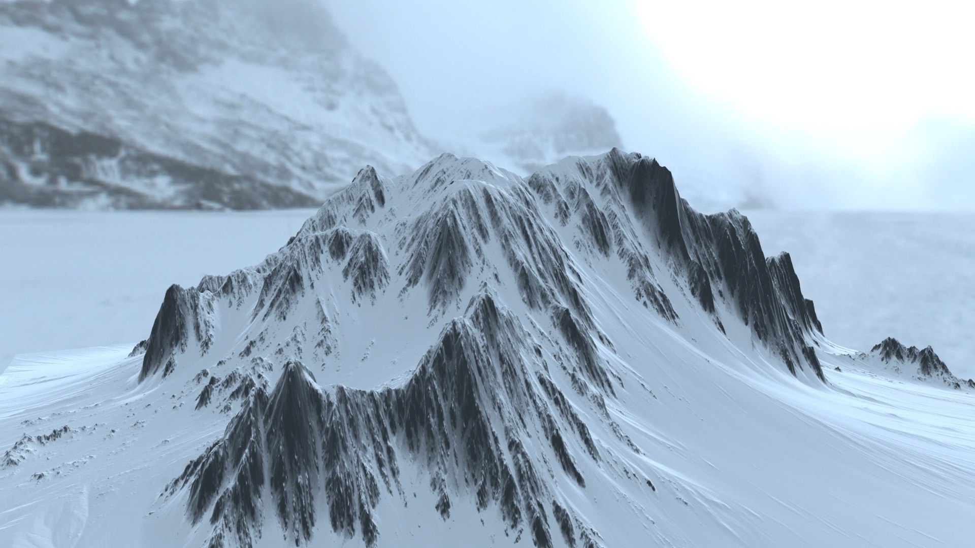 3d model snow mountain