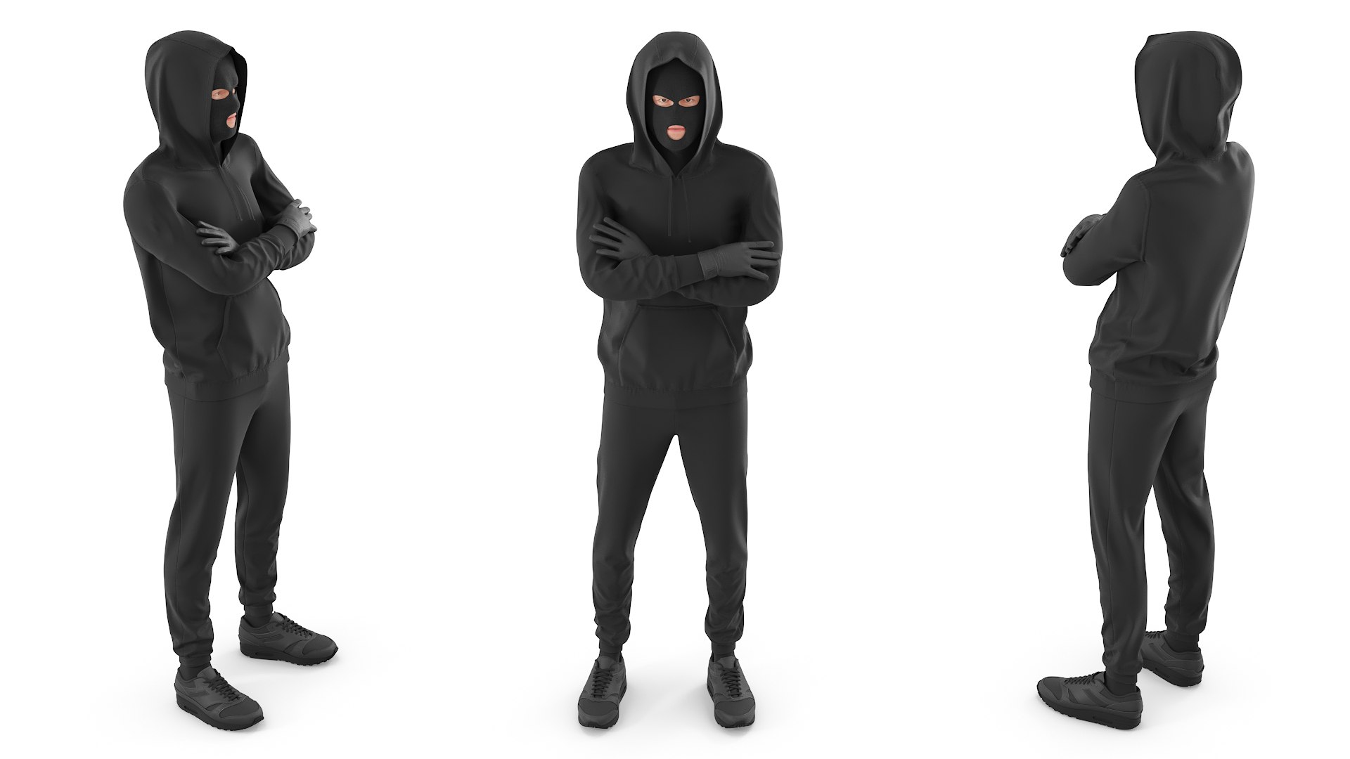 Masked Burglar Character Standing Pose 3D Model - TurboSquid 2328731