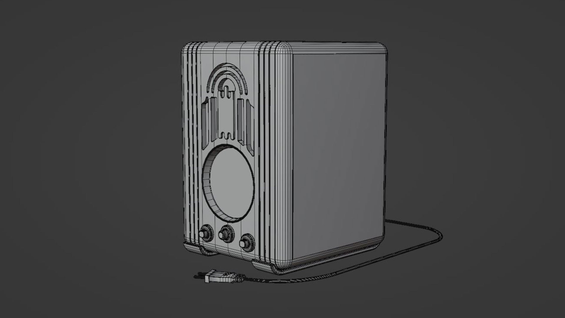 3D Wooden Older Radio PBR Radio cabinet 3D - TurboSquid 1995792