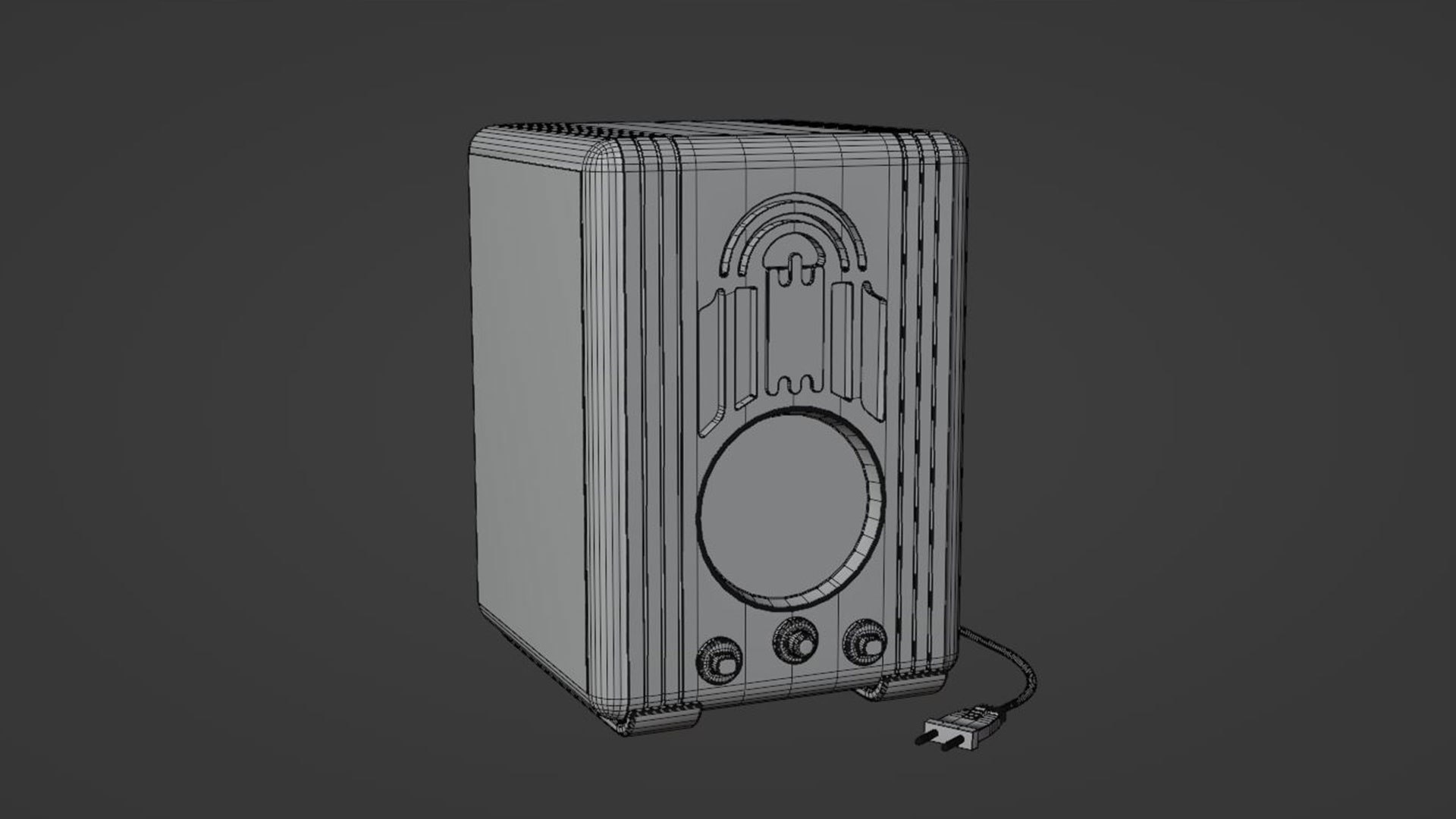 3D Wooden Older Radio PBR Radio cabinet 3D - TurboSquid 1995792