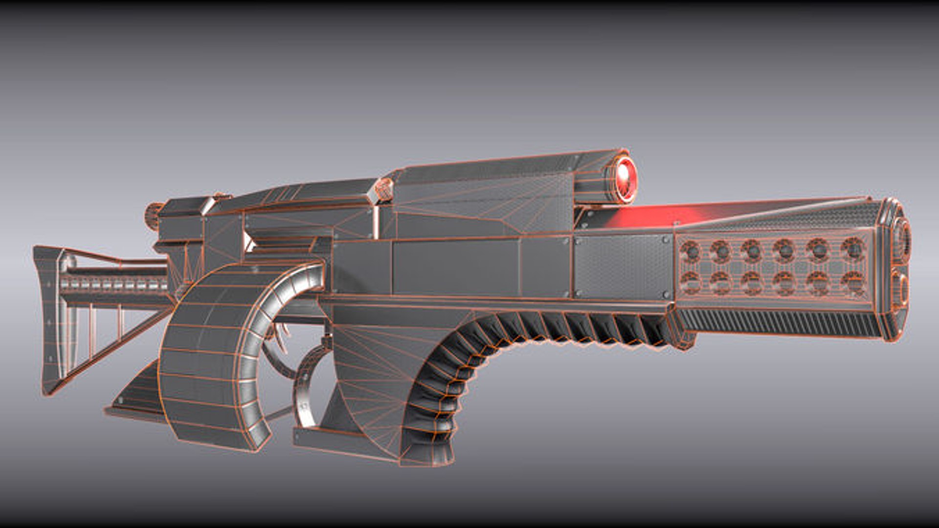 3d Model Of Futuristic Weapon