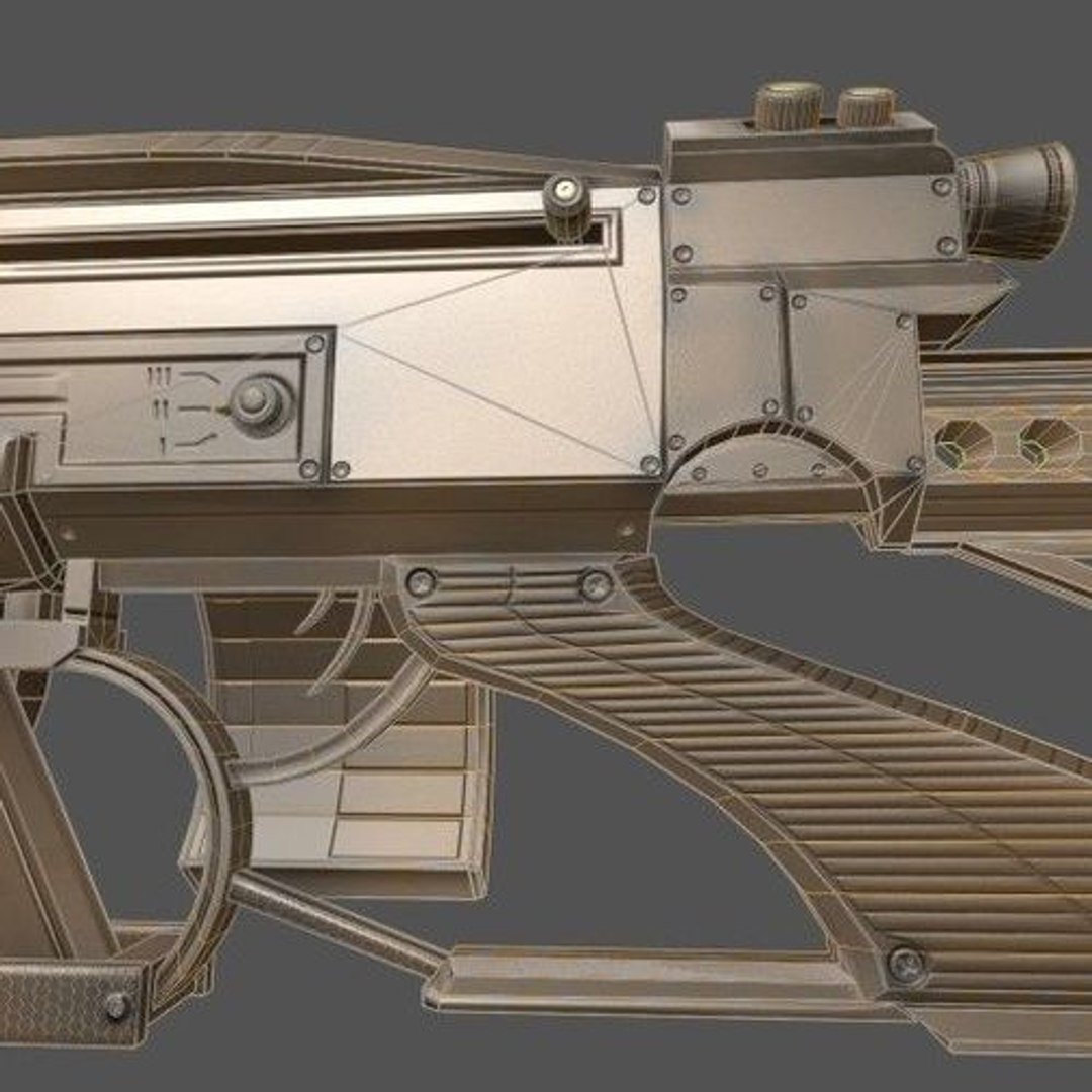 3d Model Of Futuristic Weapon