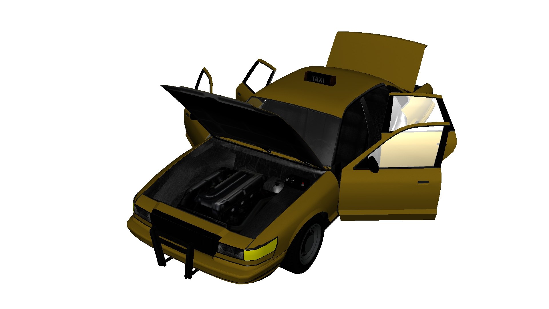 Taxi 3D Model - TurboSquid 1984313