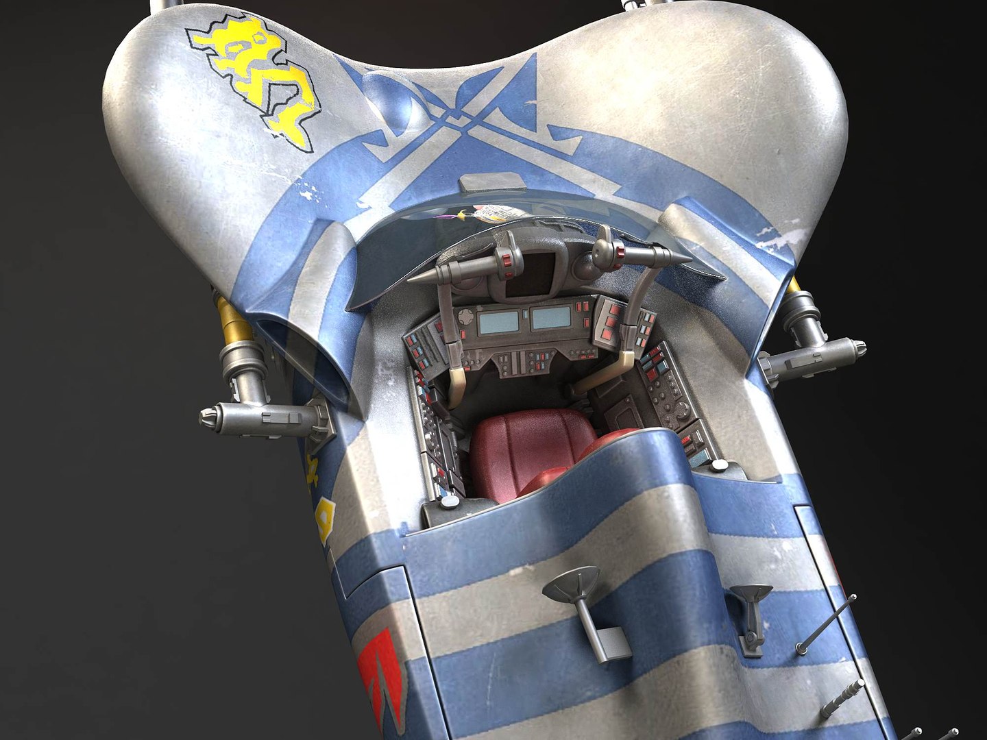 3d model of racer anakin pod