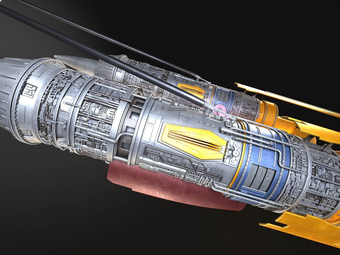 3d model of racer anakin pod