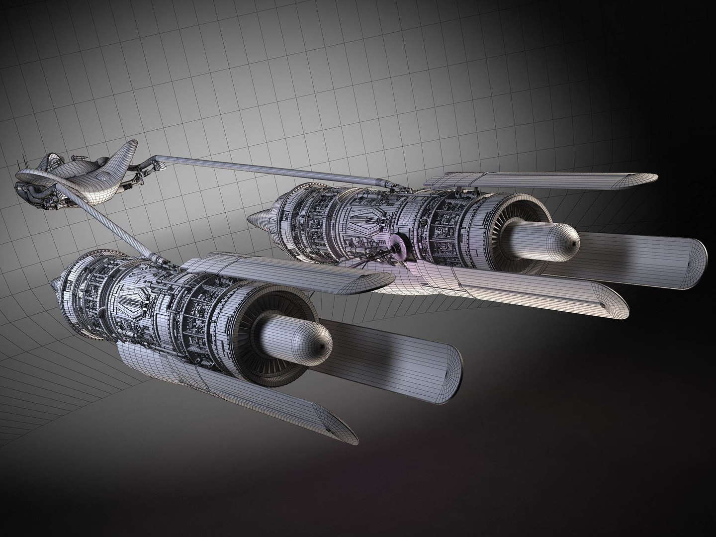 3d model of racer anakin pod