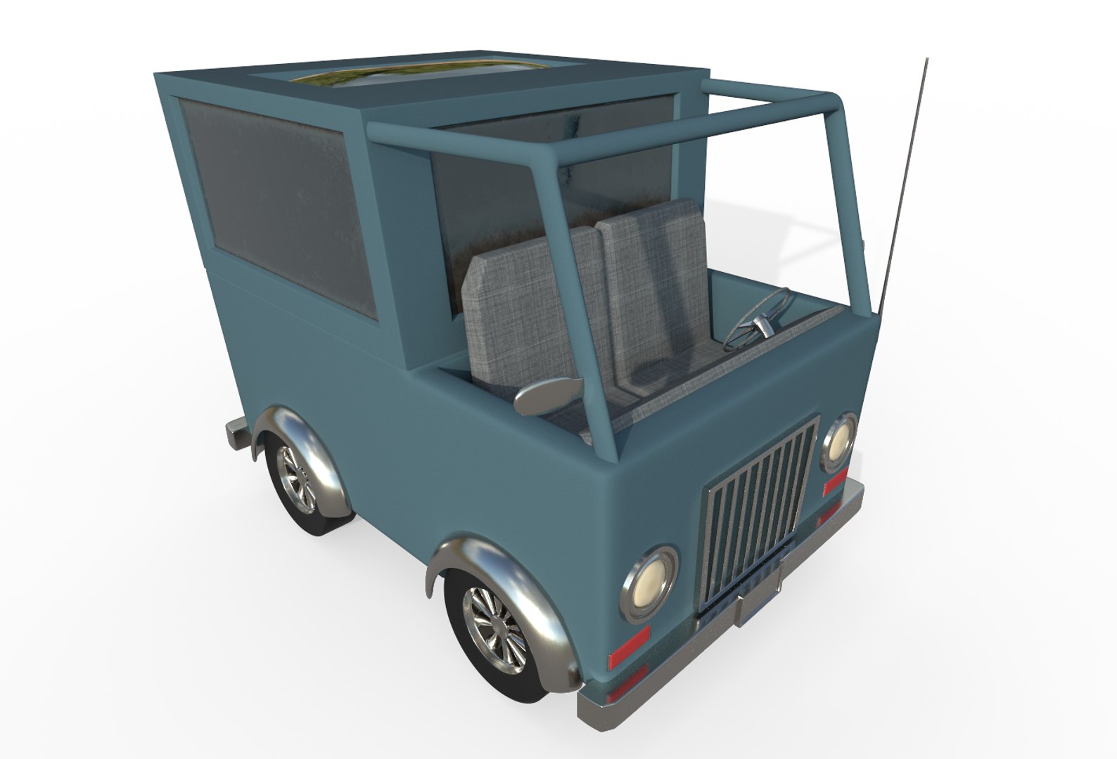 Stylized Cartoon Work Van 3D Model - TurboSquid 1523295