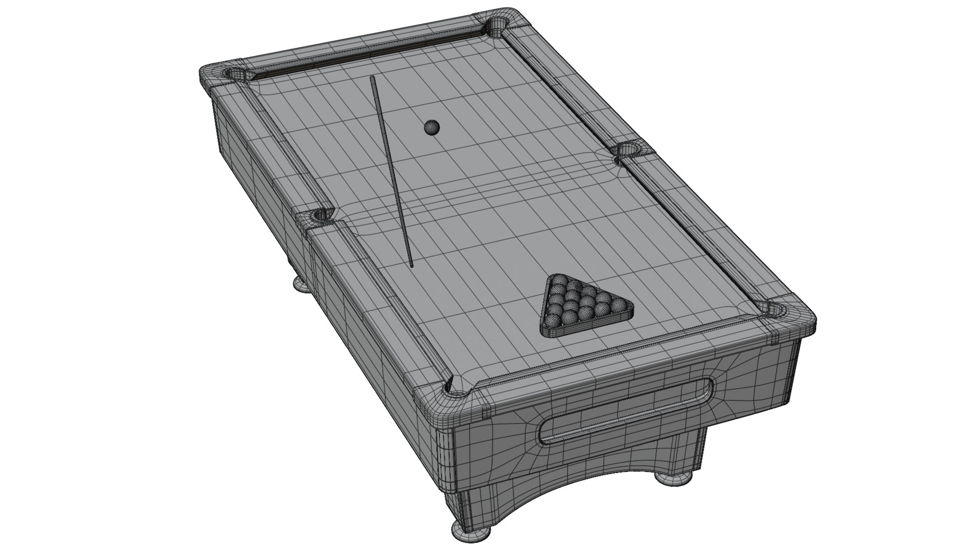 3D PoolTable8foot 01 C Model - TurboSquid 2258366