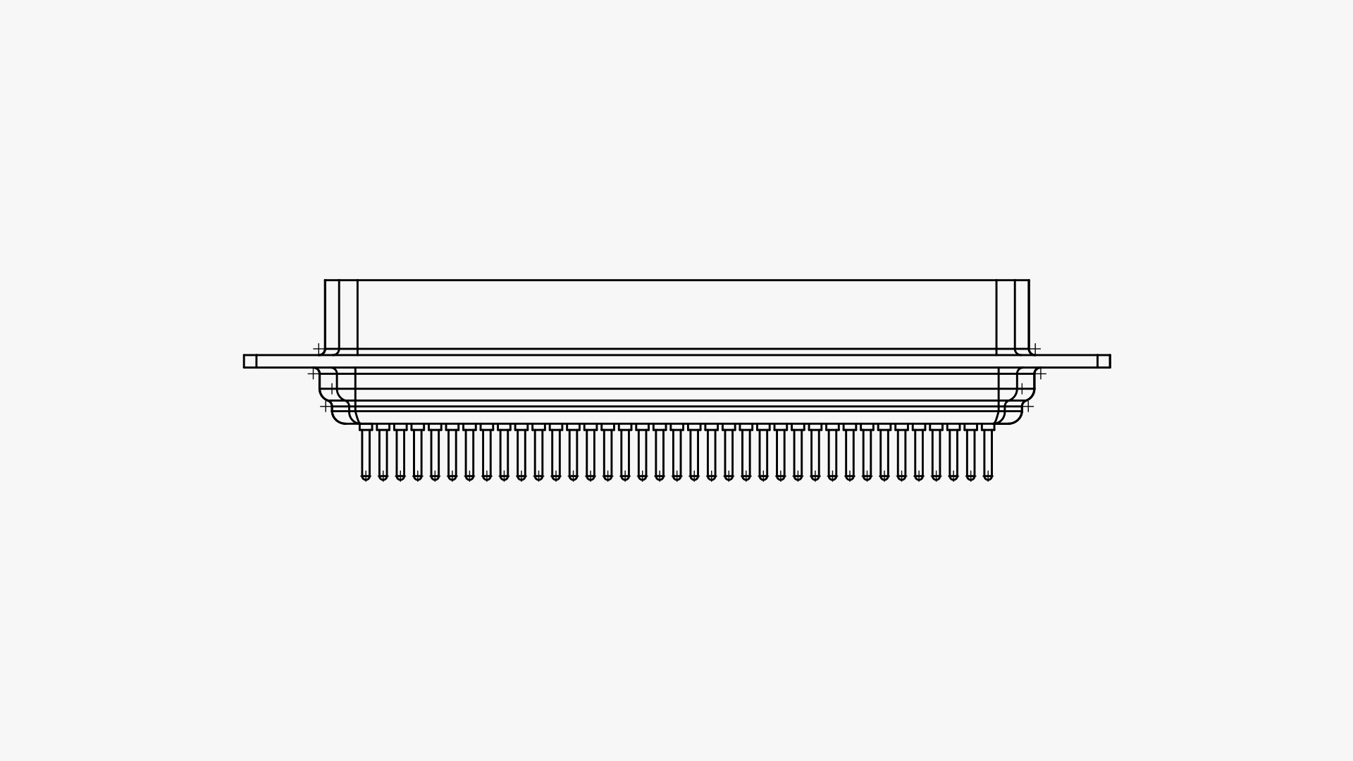 3d Model Db37 Male Connector Through Hole Turbosquid 1986206