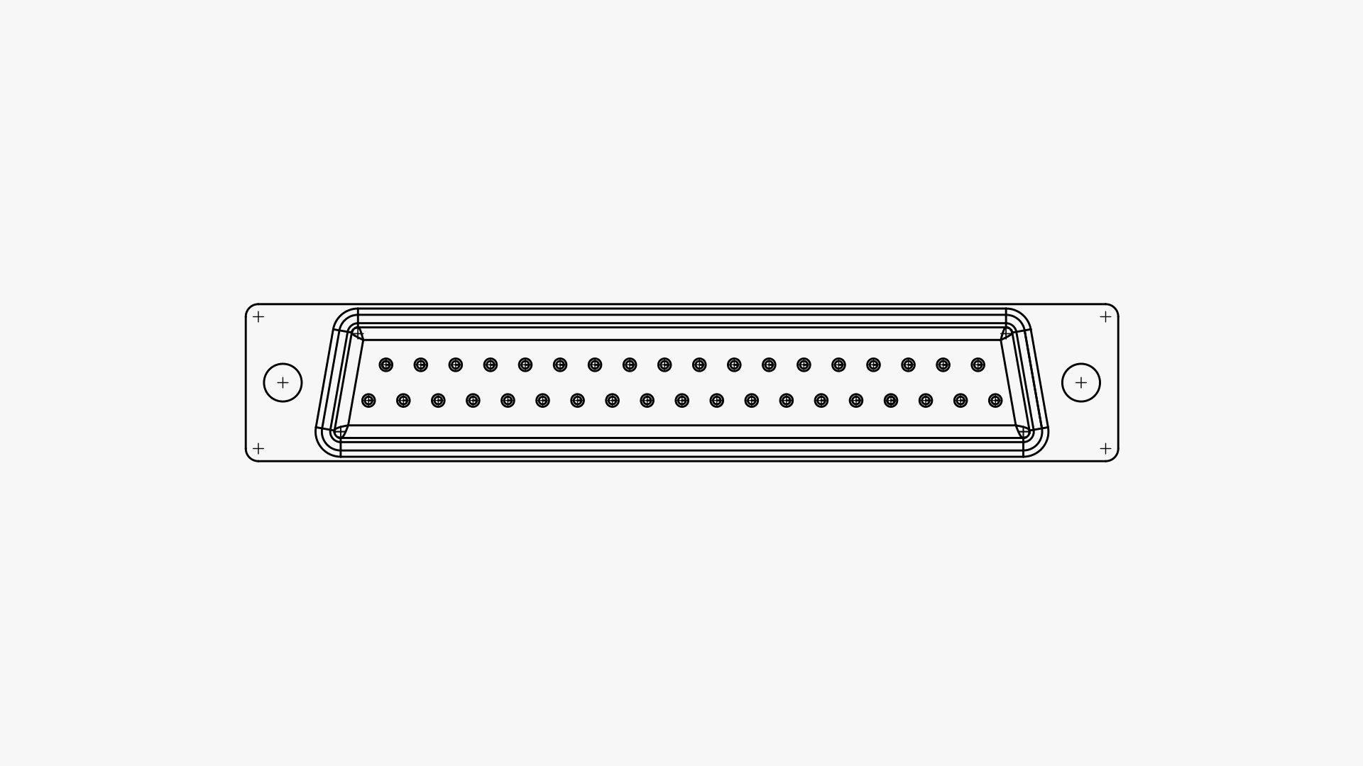 3D Model DB37 Male Connector Through Hole - TurboSquid 1986206