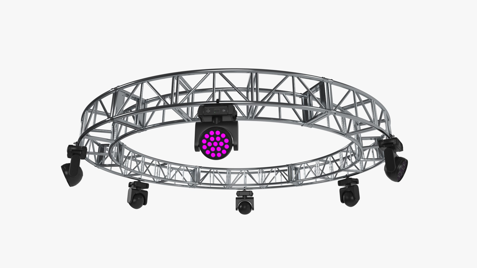 3D Circular Truss Stage LED Wash Lighting Studio 2 - TurboSquid 2513981