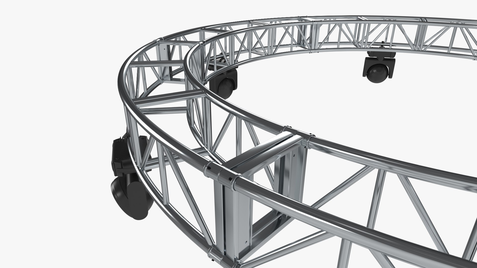 3D Circular Truss Stage LED Wash Lighting Studio 2 - TurboSquid 2513981
