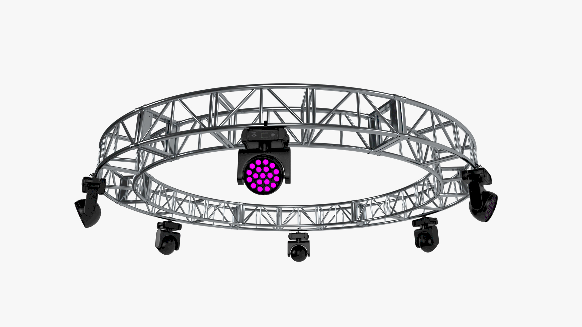 3D Circular Truss Stage LED Wash Lighting Studio 2 - TurboSquid 2513981