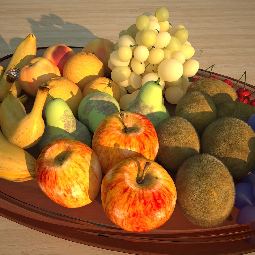 3d Fruits Bowl Model