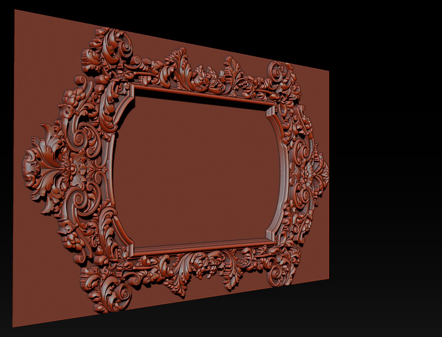 3D Stl Mirror Frame Classical - TurboSquid 1487555