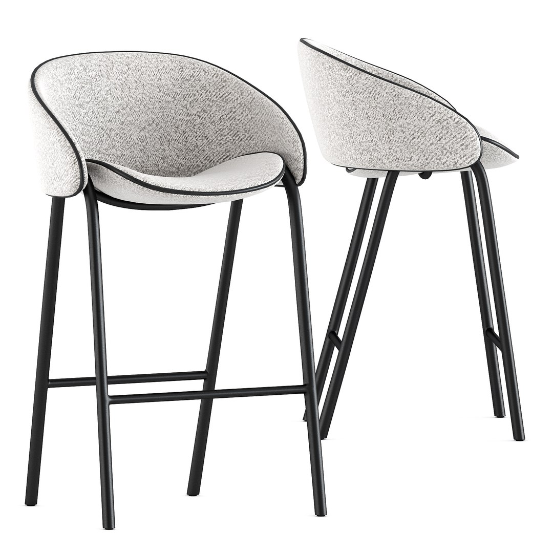 3D Folium Bar And Counter Stools - TurboSquid 1997169