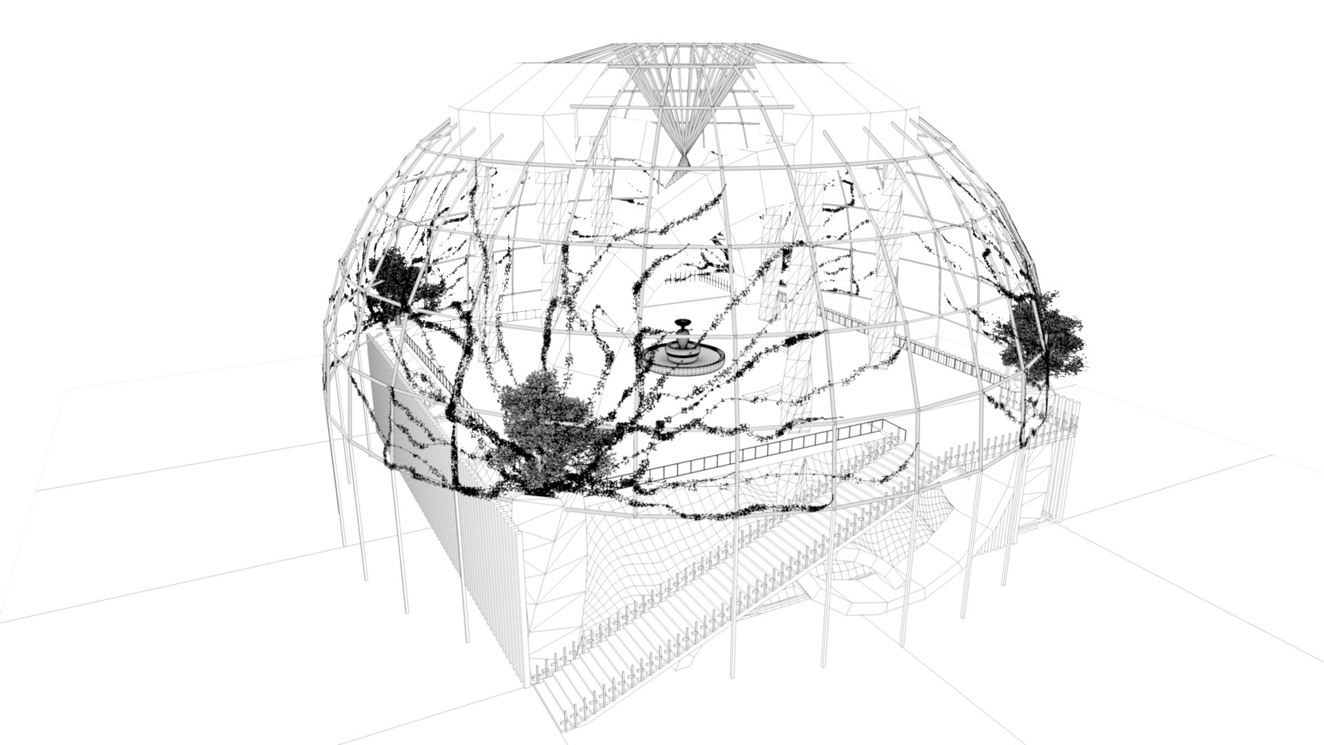 3D Arbor Dome Monument - TurboSquid 2002305