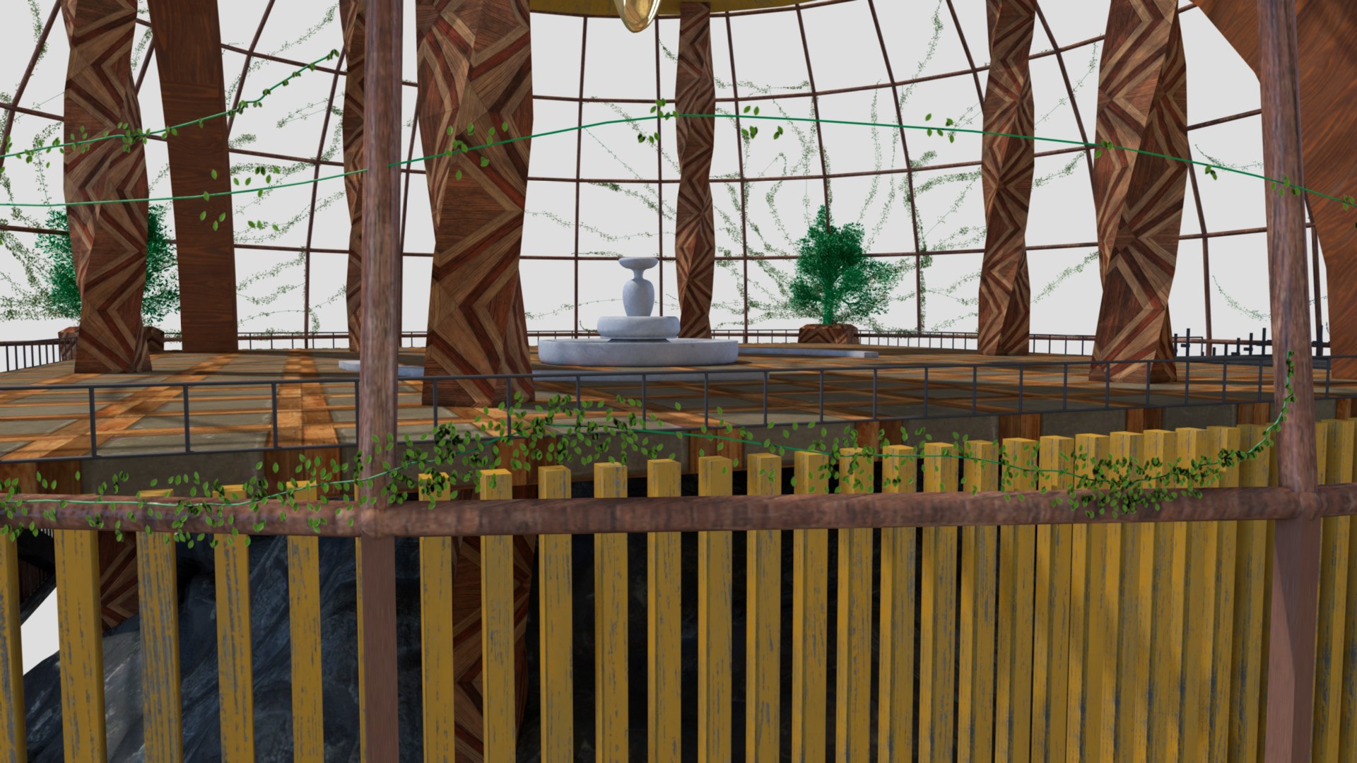 3D Arbor Dome Monument - TurboSquid 2002305