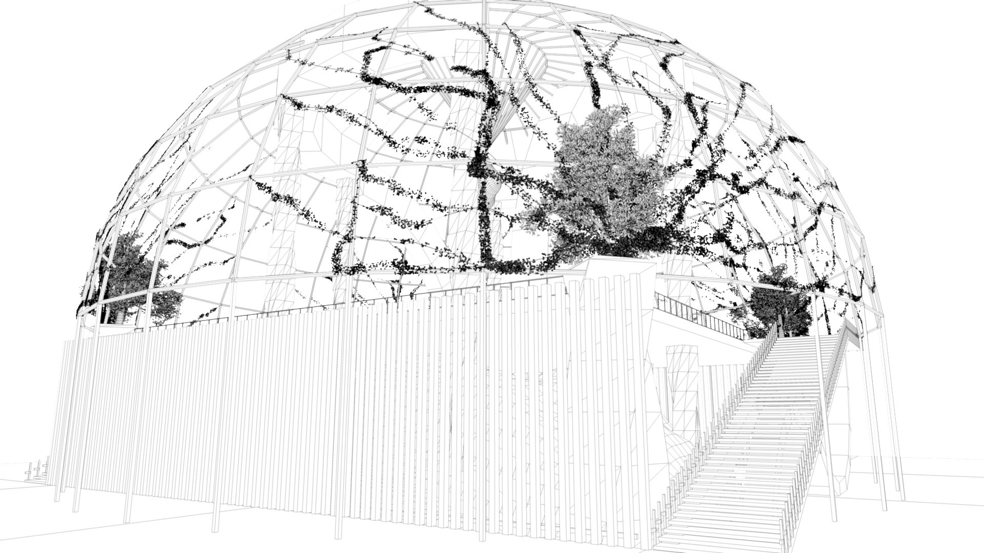 3D Arbor Dome Monument - TurboSquid 2002305