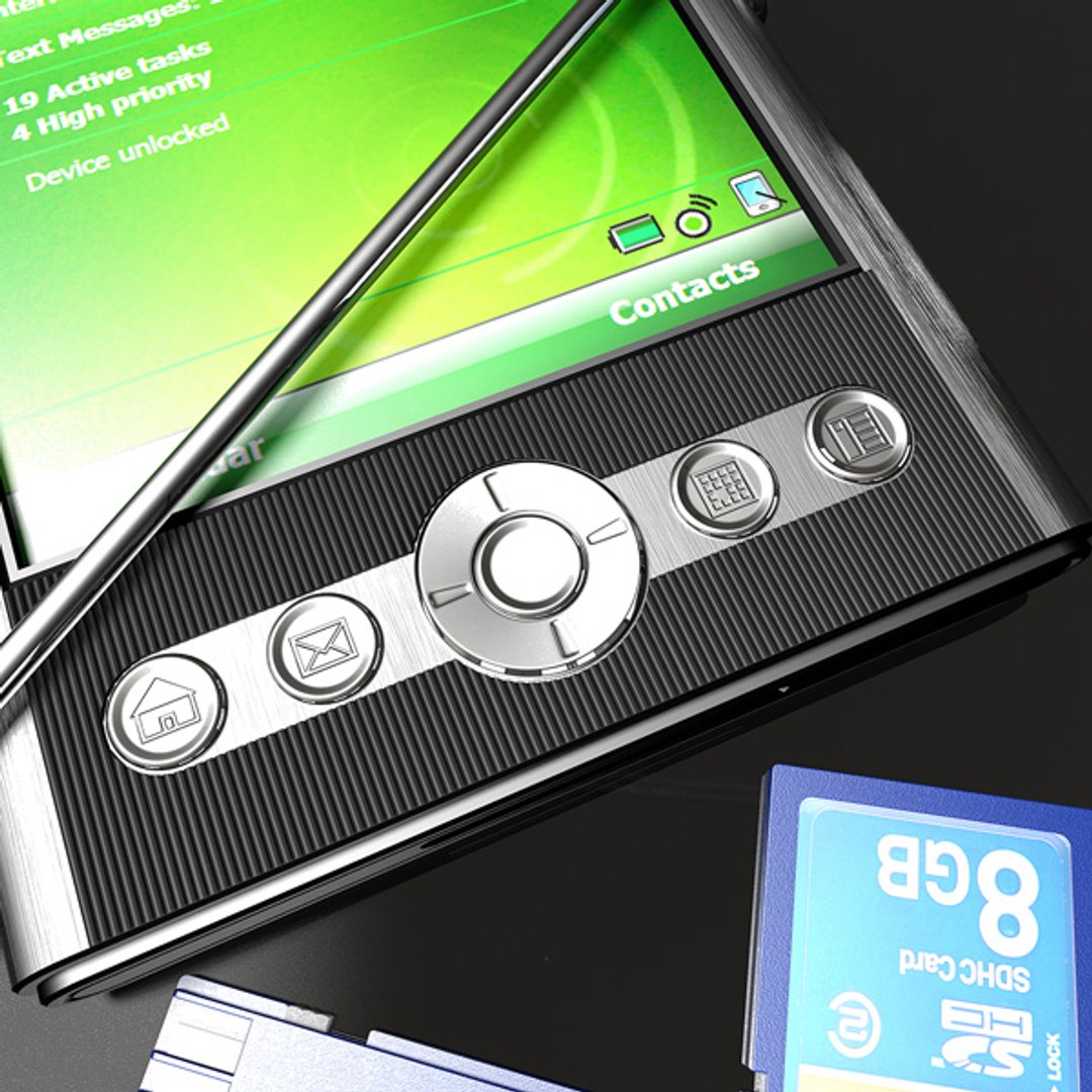 pda sd card 3d model