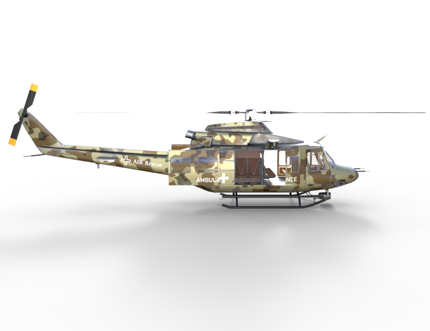 3D Military Rescue Helicopter Model - TurboSquid 2470378