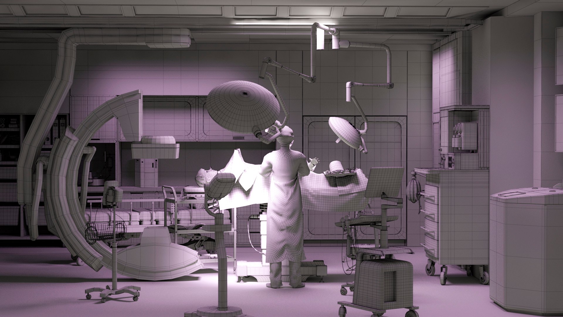 Surgery room pro doctor model - TurboSquid 1519885