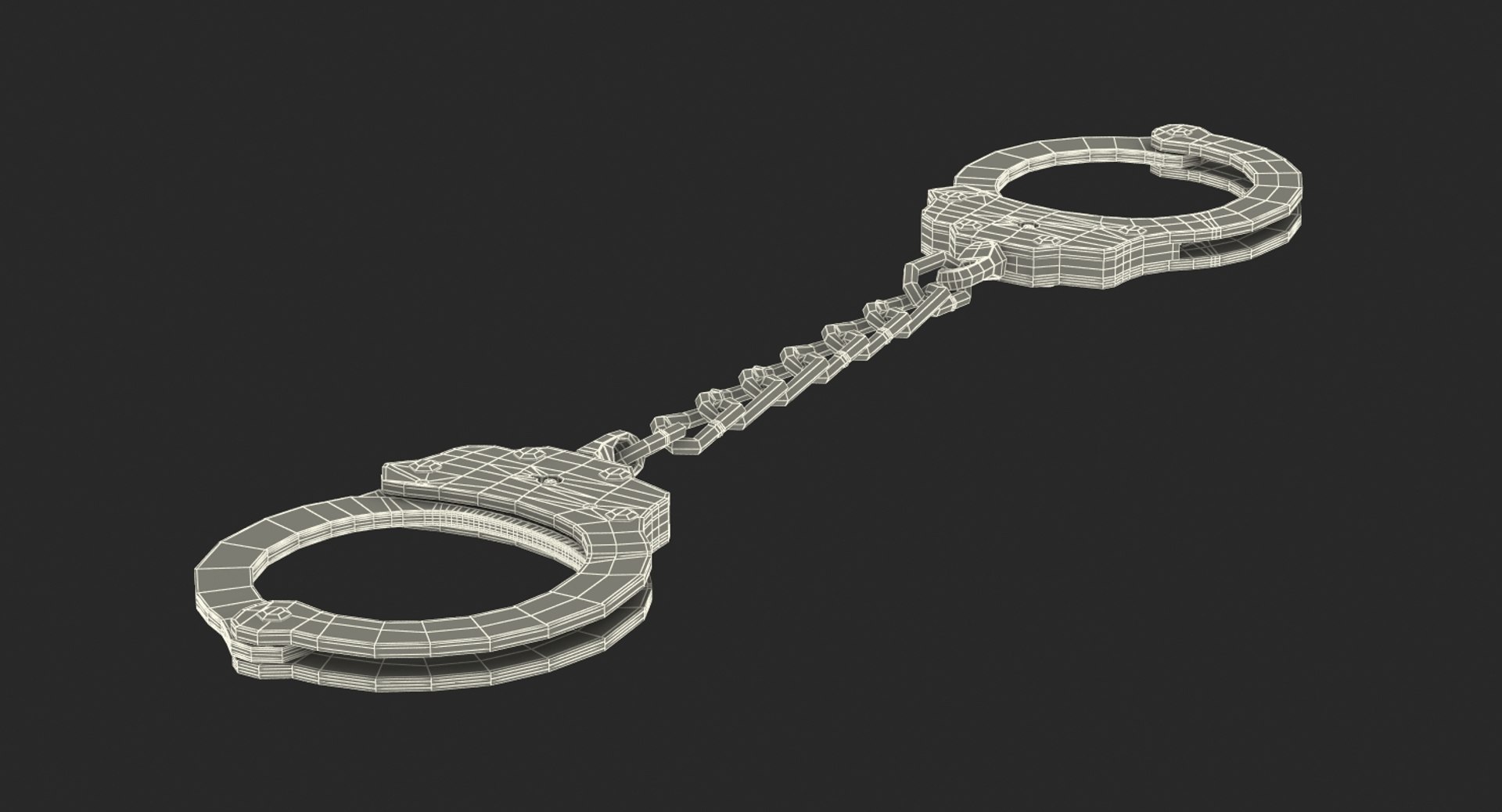 3d model chain link handcuffs