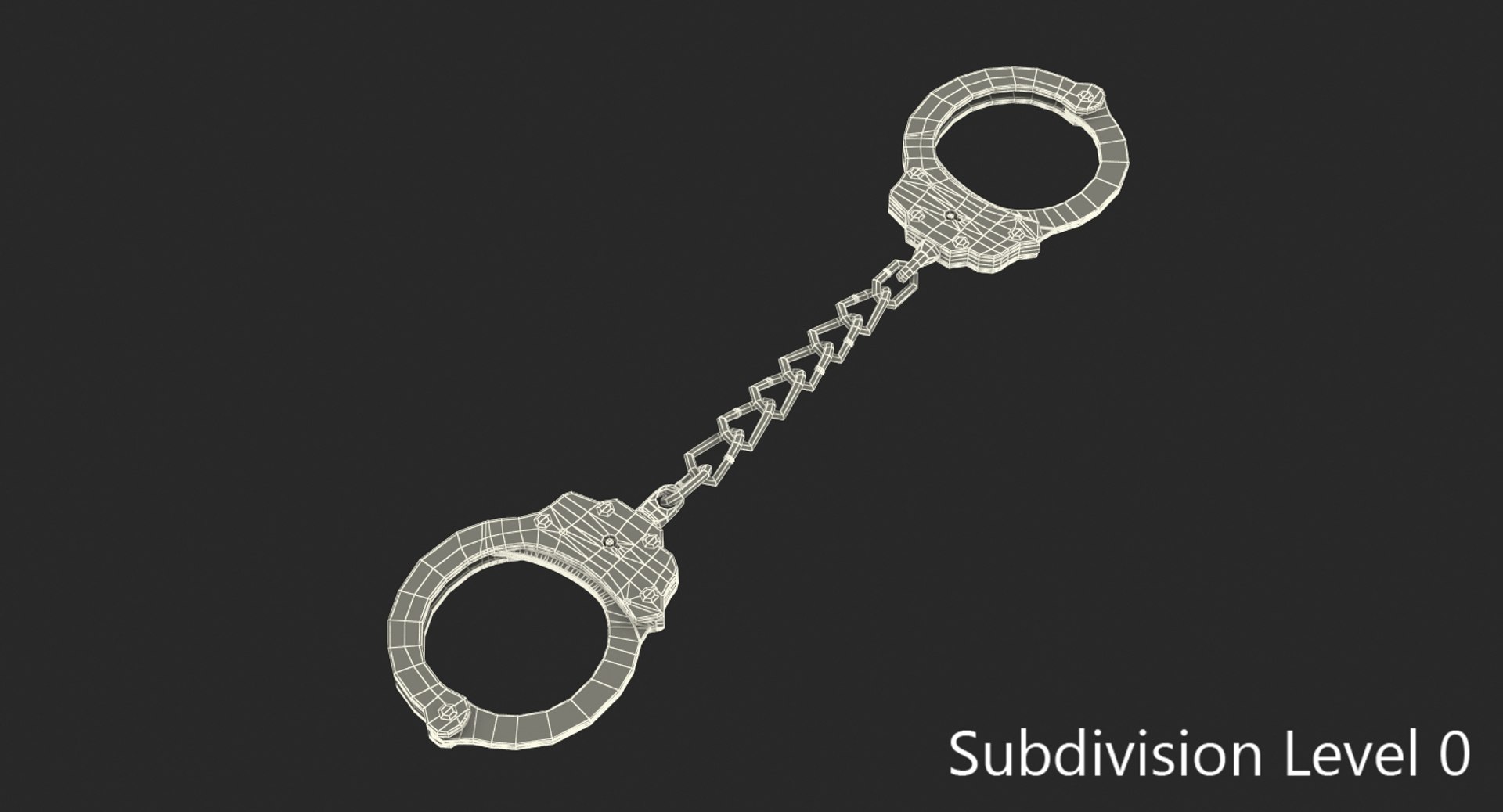 3d Model Chain Link Handcuffs
